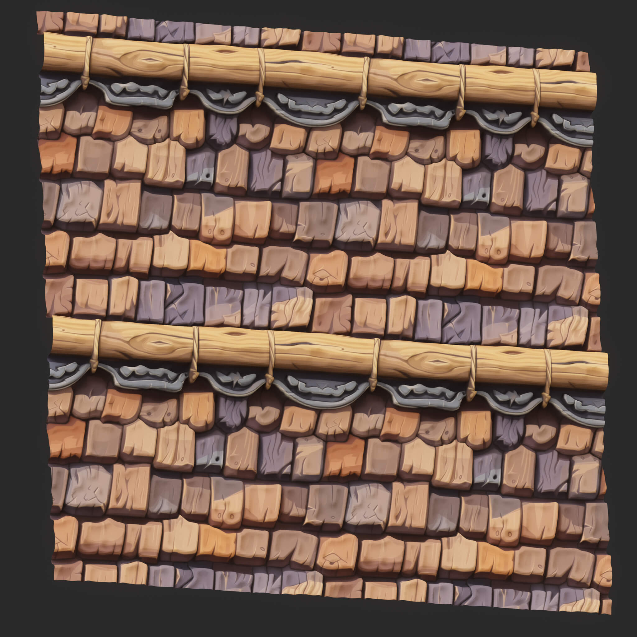 Stylized Roof Seamless Texture by zames1992d