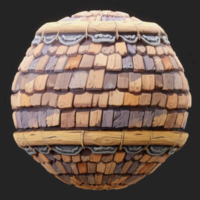 Stylized Roof Seamless Texture by zames1992d
