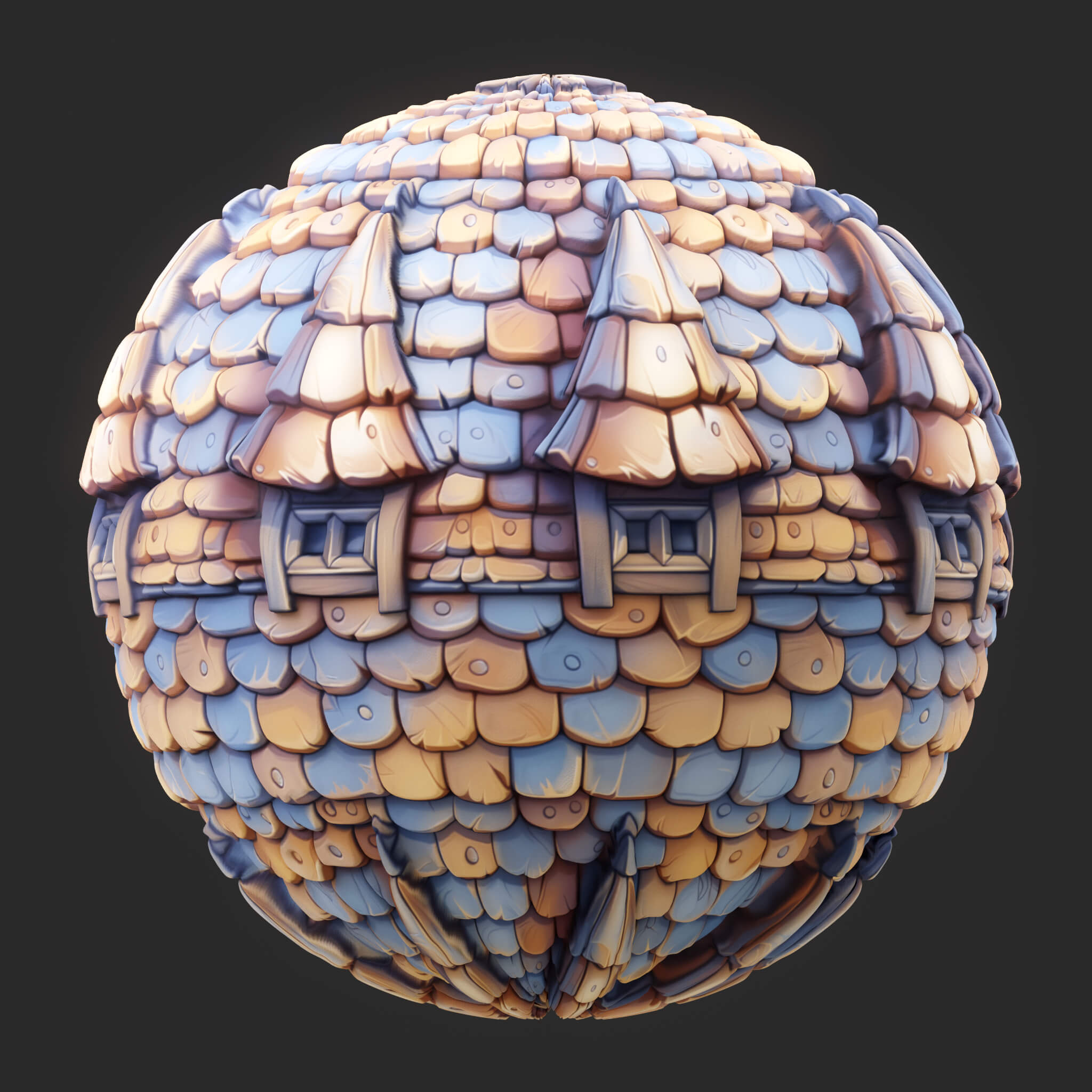 Stylized Roof Seamless Texture by zames1992d