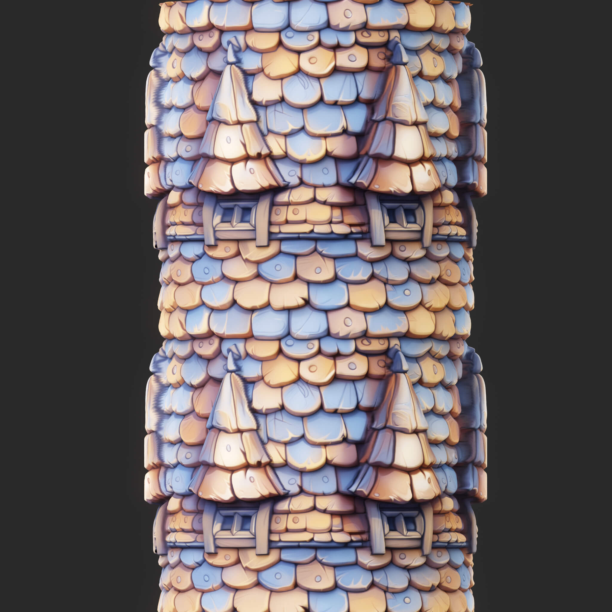 Stylized Roof Seamless Texture by zames1992d