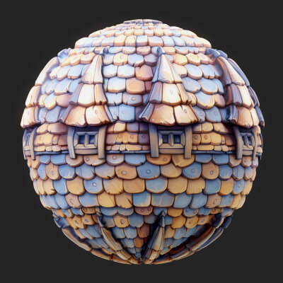 Stylized Roof Seamless Texture by zames1992d