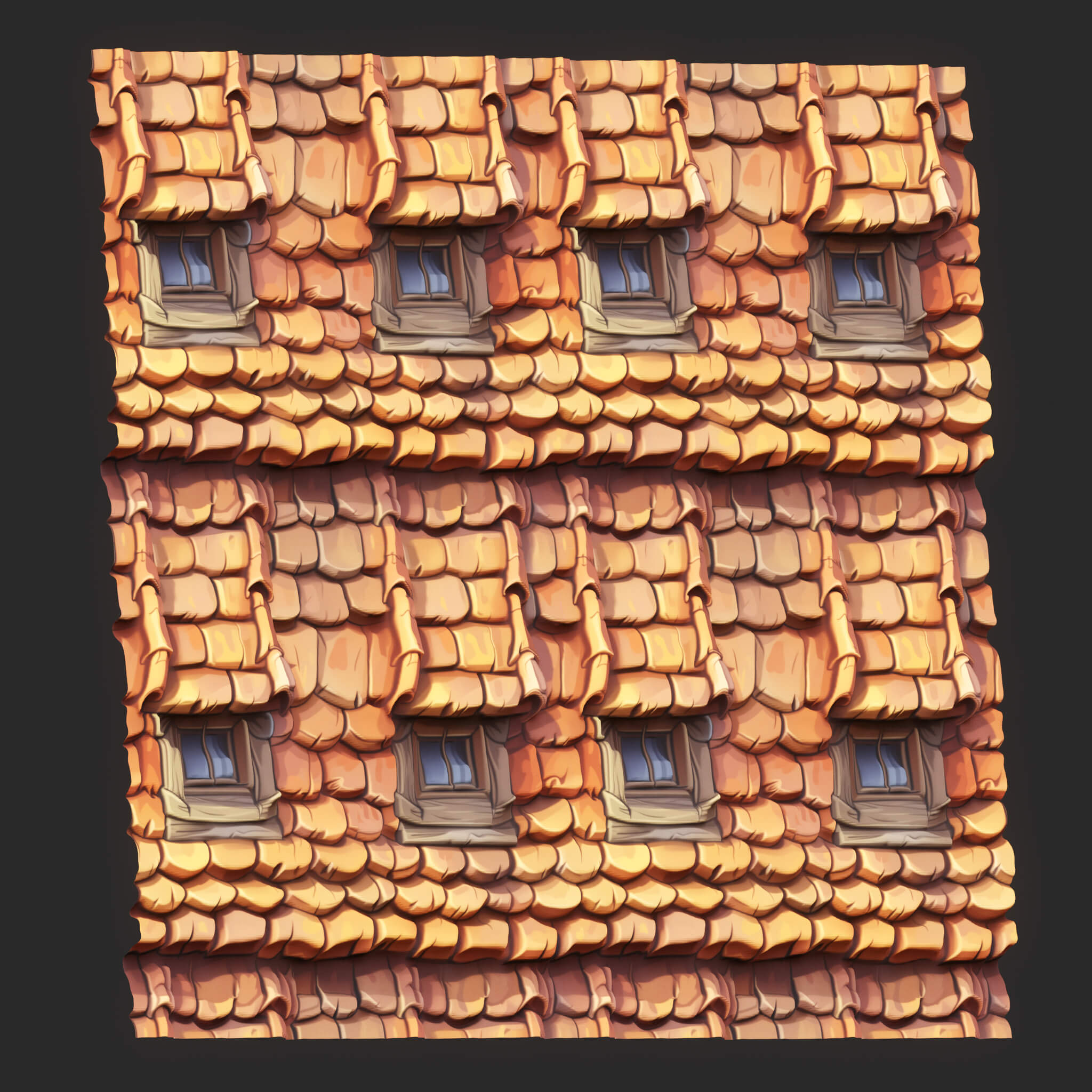 Stylized Roof Seamless Texture by zames1992d