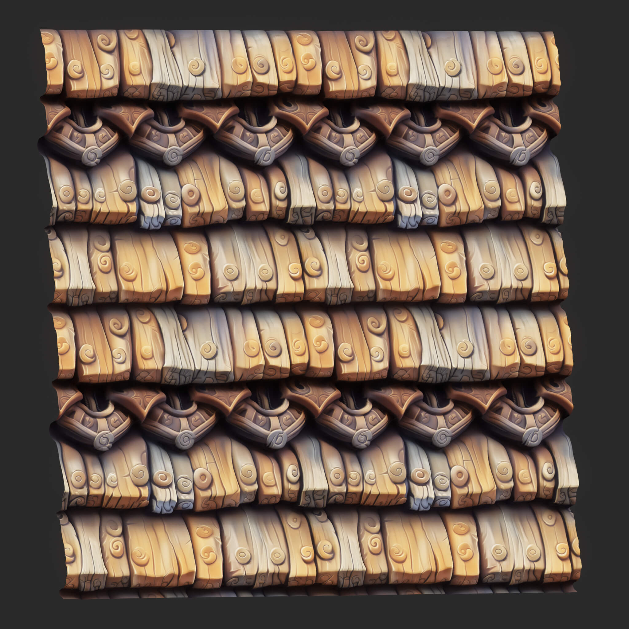 Stylized Roof Seamless Texture by zames1992d