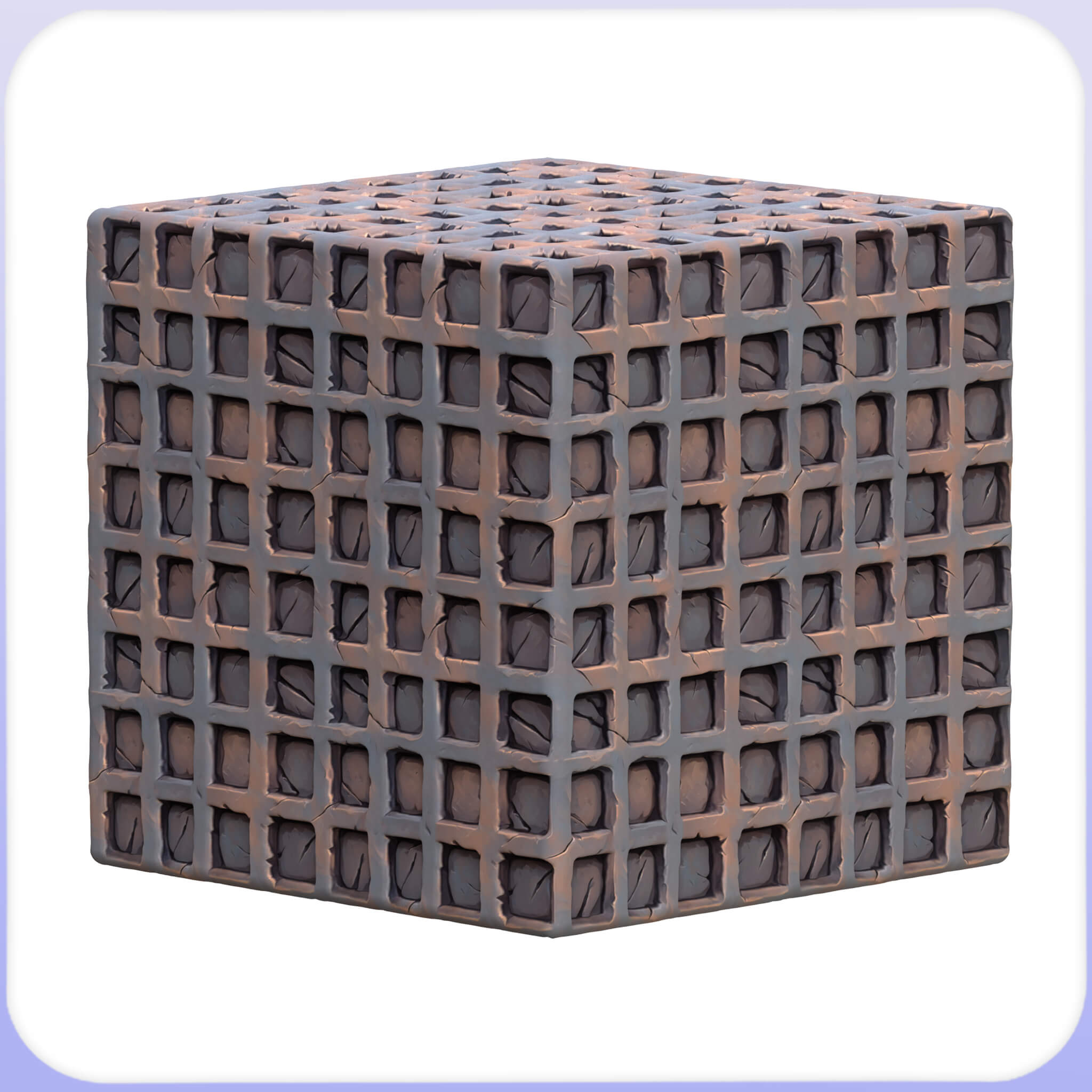 Stylized Rusty Metal Grid Texture by zames1992d