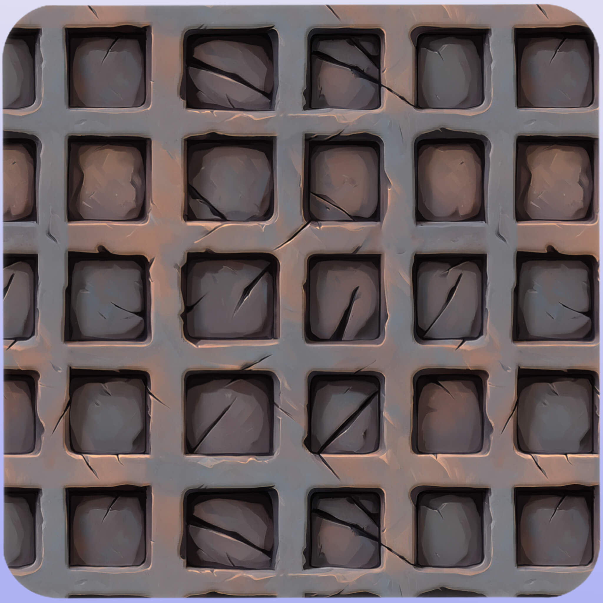 Stylized Rusty Metal Grid Texture by zames1992d