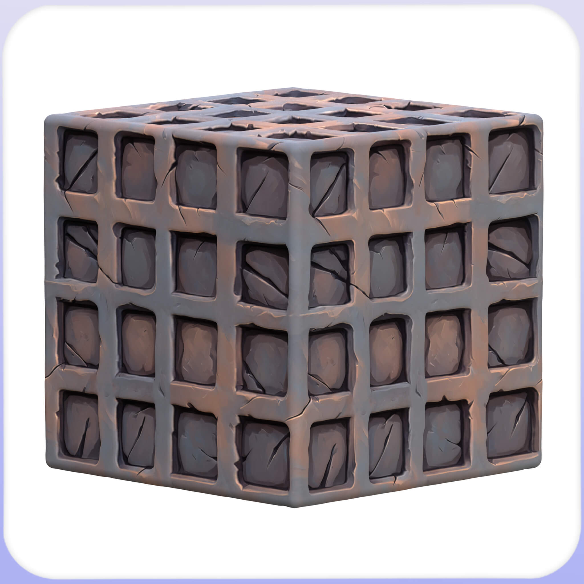 Stylized Rusty Metal Grid Texture by zames1992d