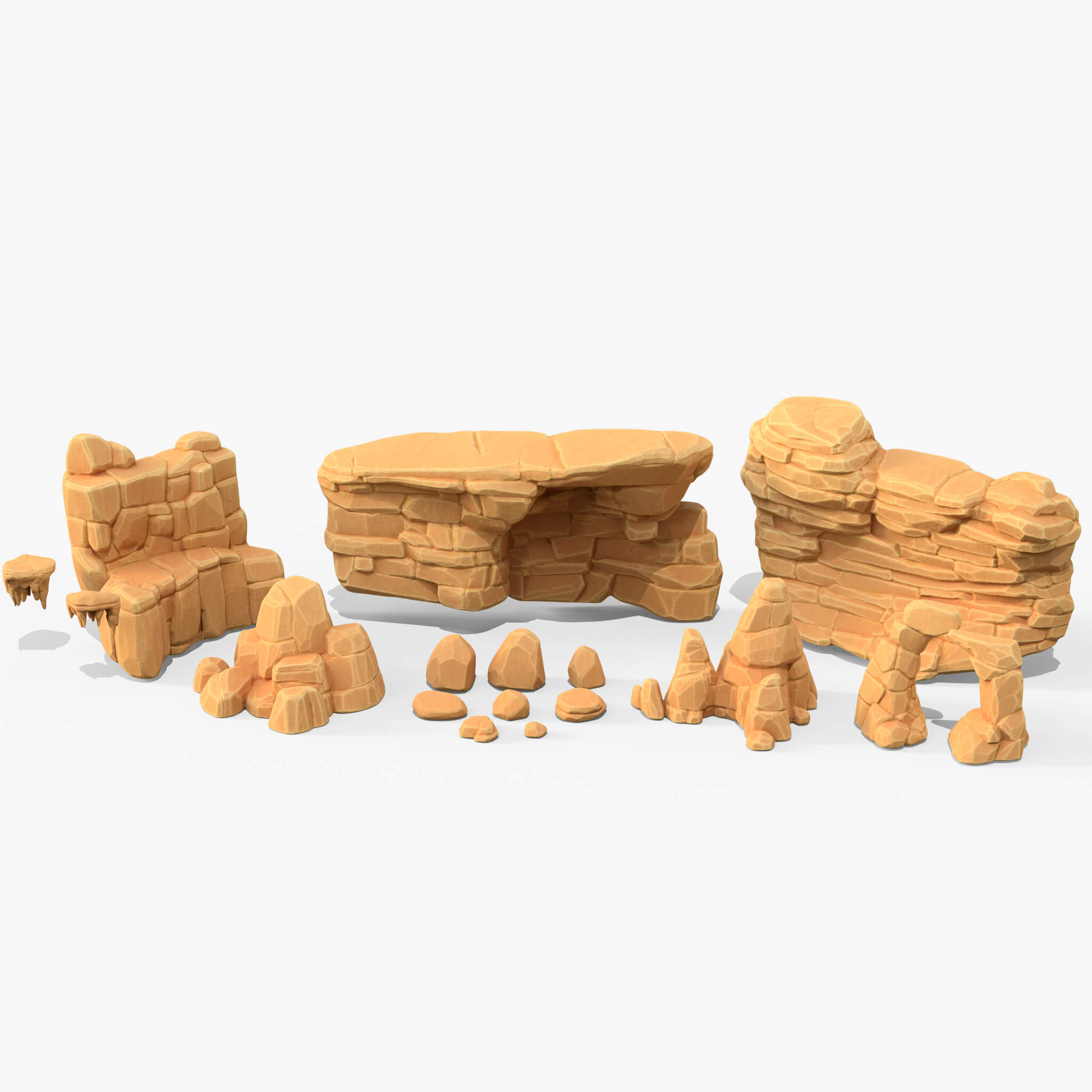 Stylized Sandstone Rock Pack - 3D Model by zames1992d