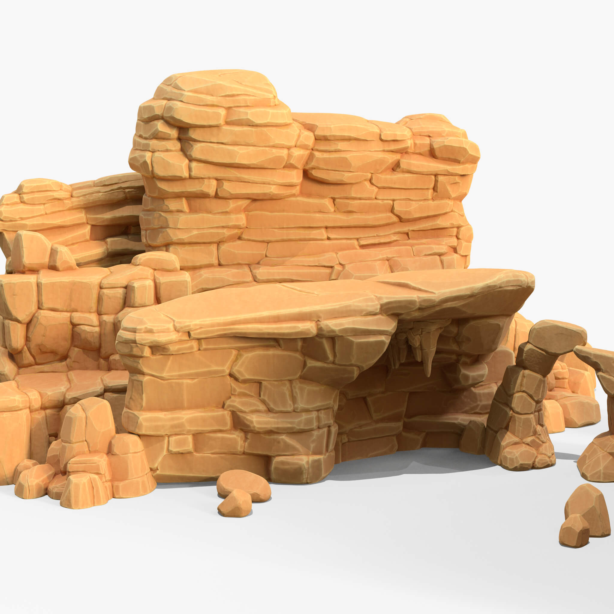 Stylized Sandstone Rock Pack - 3D Model by zames1992d