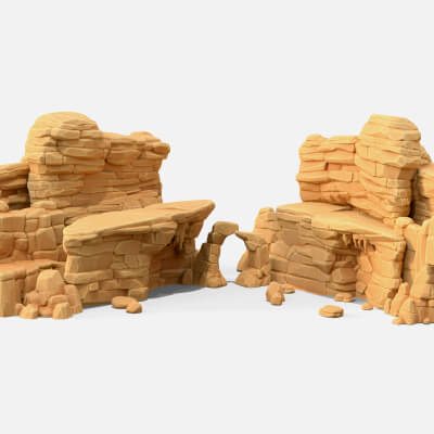 Stylized Sandstone Rock Pack - 3D Model by zames1992d