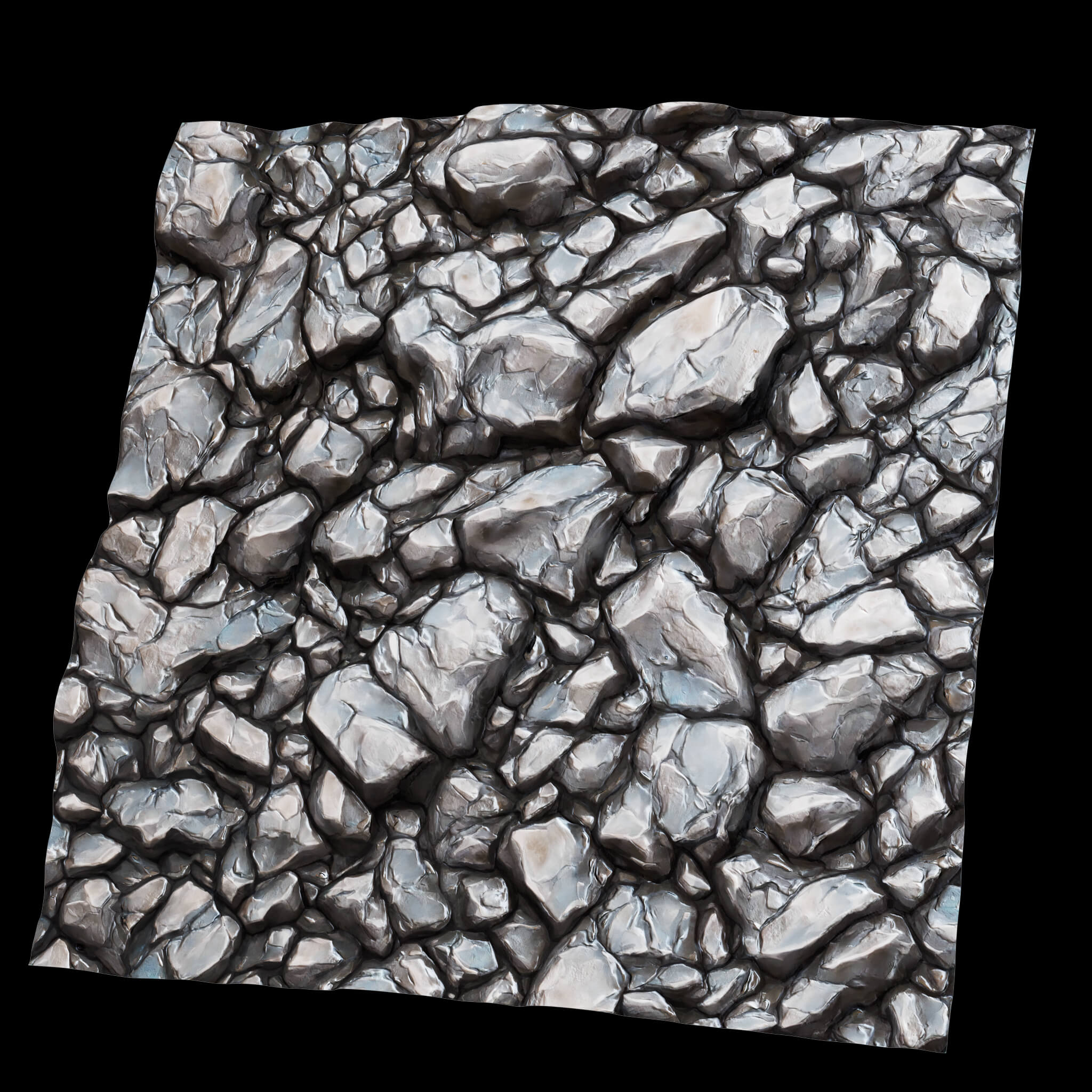 Stylized Silver V1 Seamless Texture by zames1992d