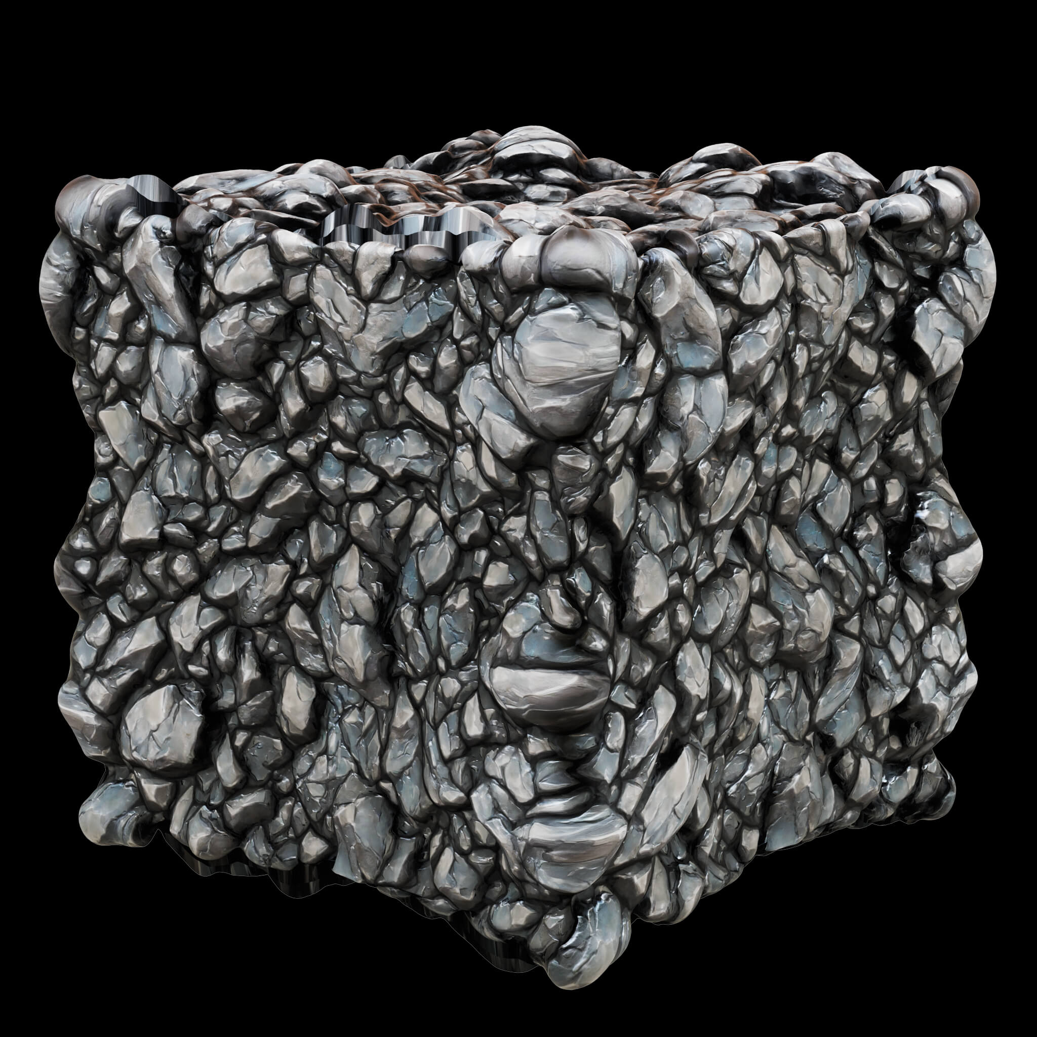 Stylized Silver V1 Seamless Texture by zames1992d