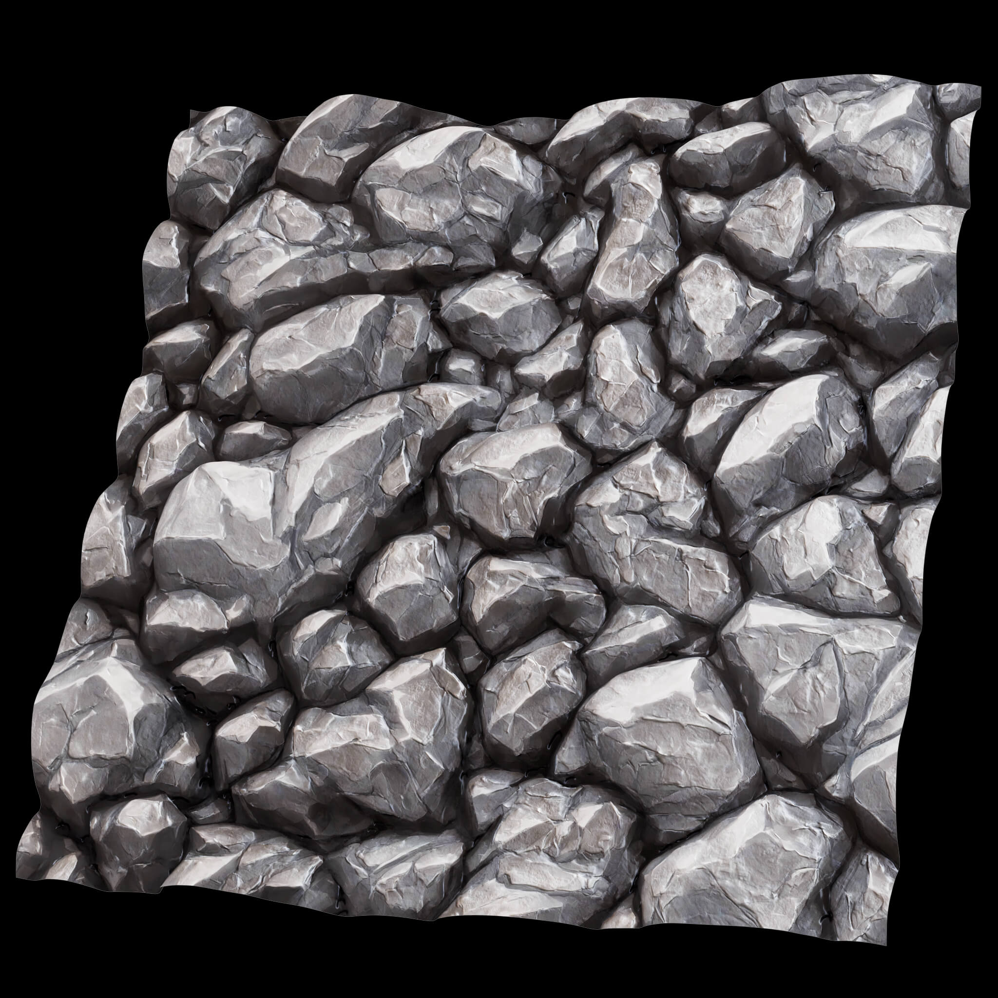 Stylized Silver V2 Seamless Texture by zames1992d