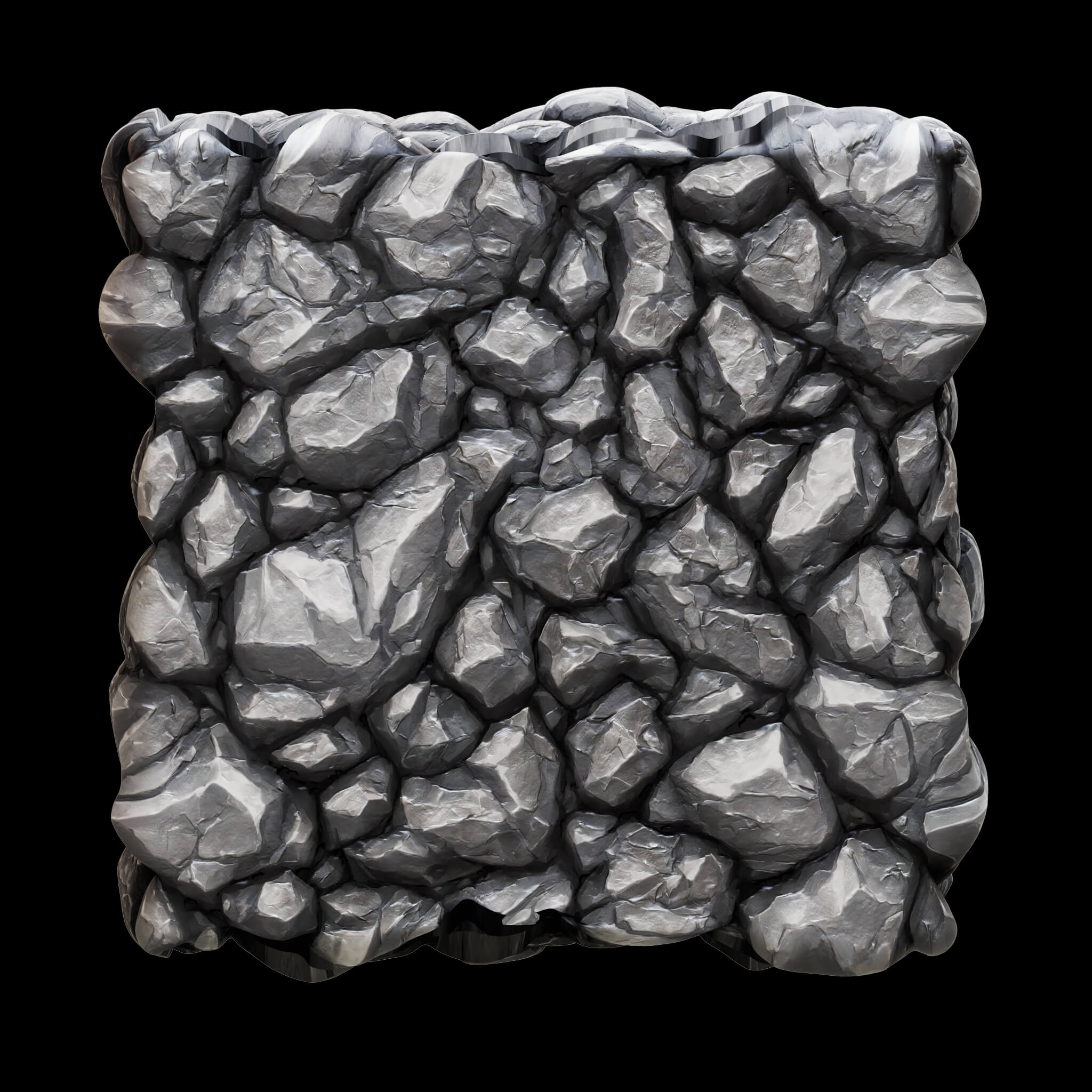 Stylized Silver V2 Seamless Texture by zames1992d