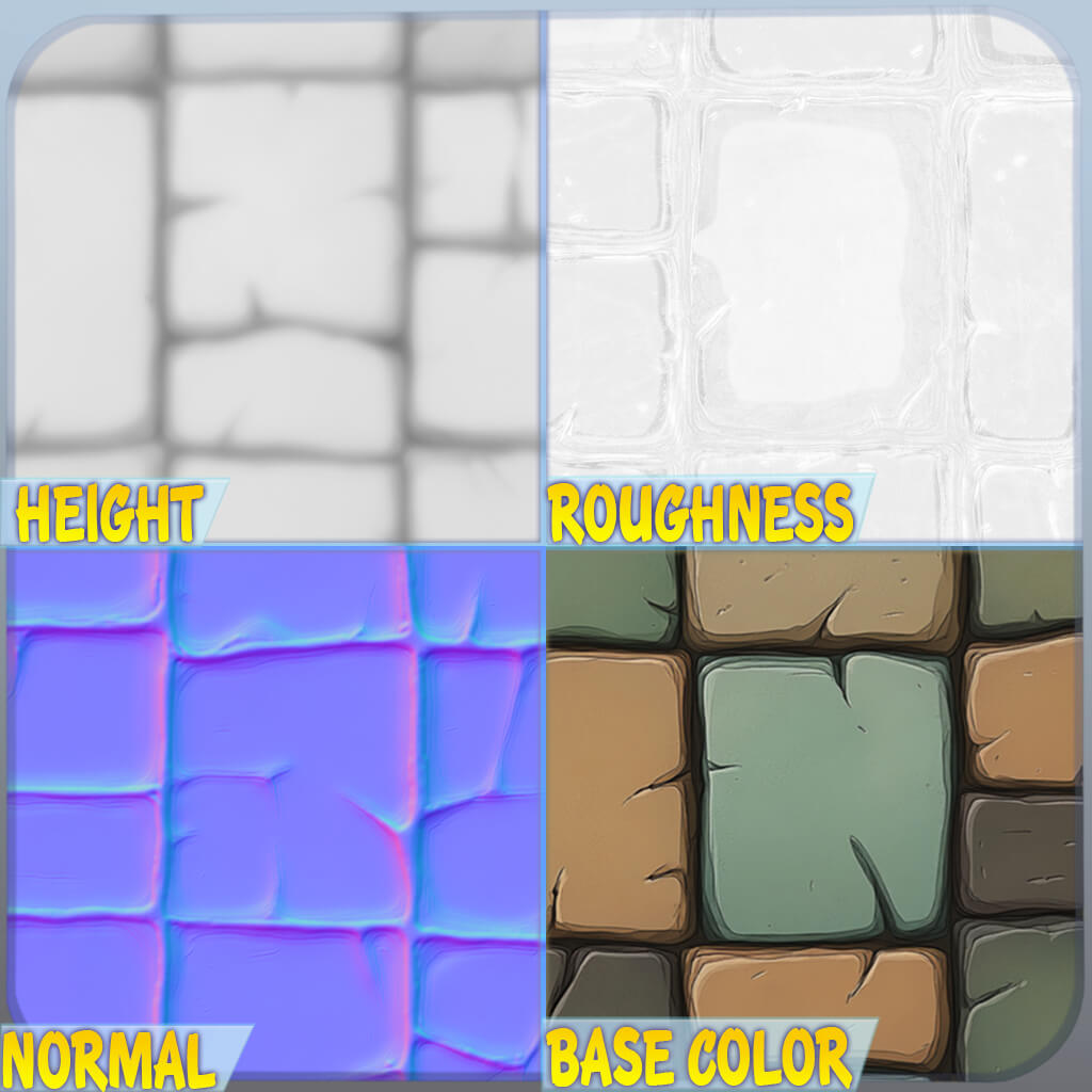 Stylized Stone Floor Seamless Texture by zames1992d