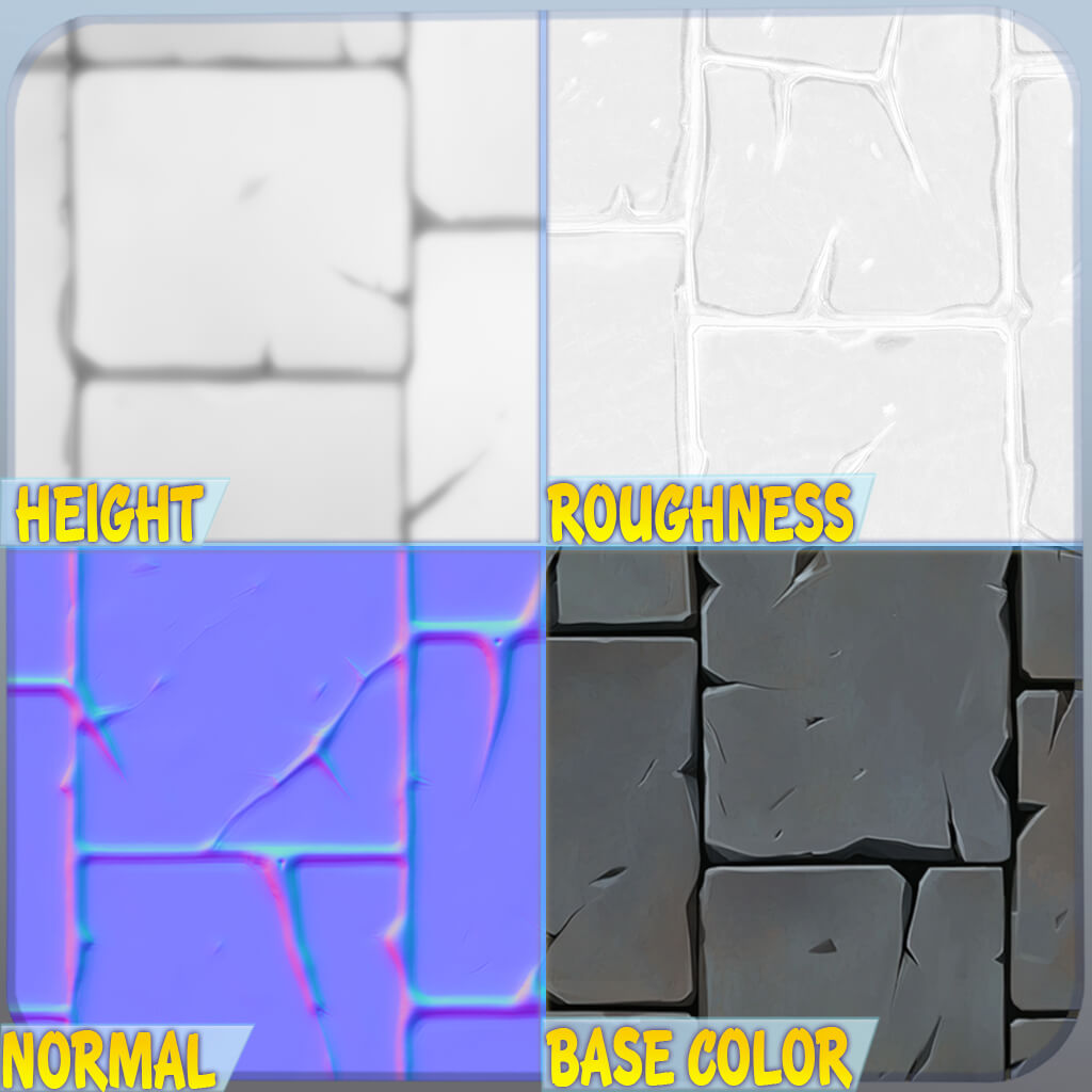 Stylized Stone Floor Seamless Texture by zames1992d