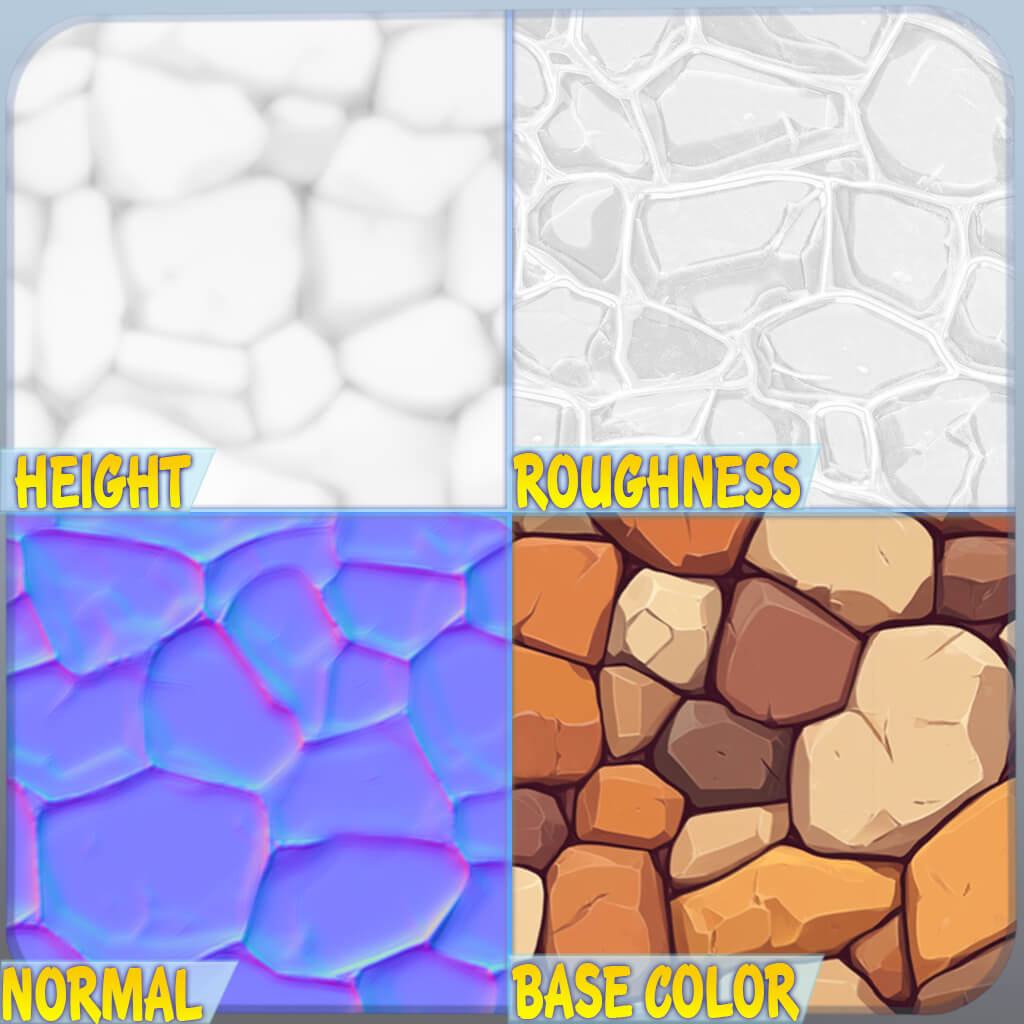 Stylized Stone Floor Seamless Texture by zames1992d