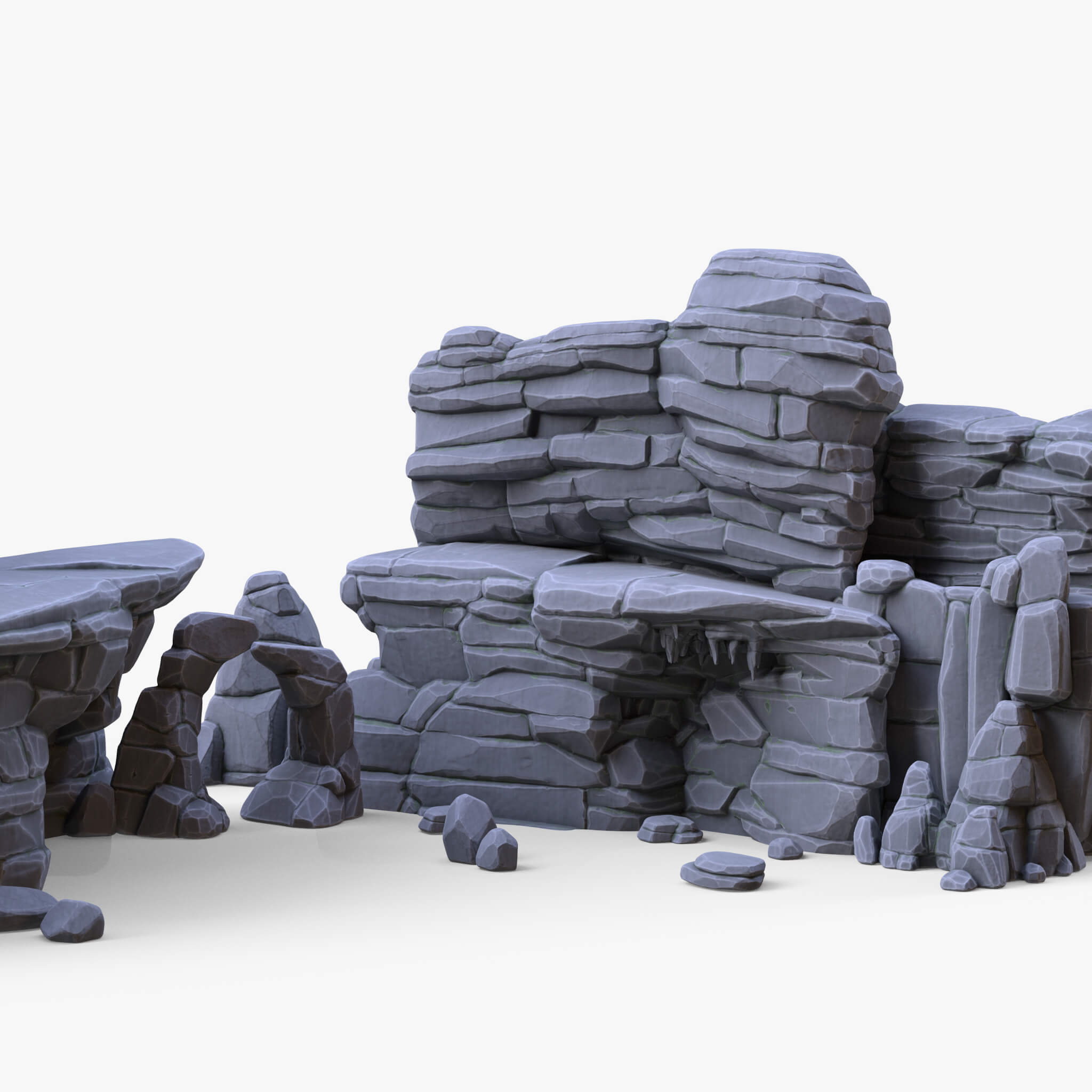 Stylized Stone Rock Pack - 3D Model by zames1992d