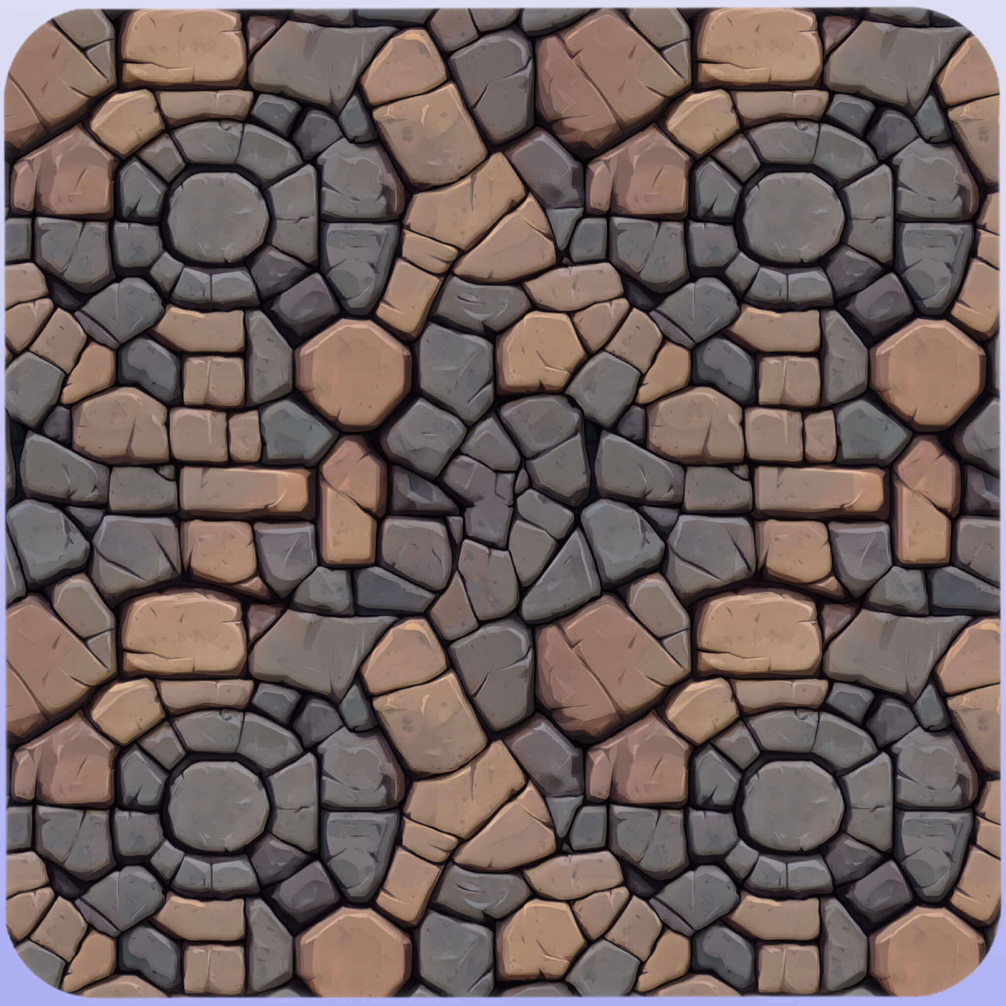 Stylized Stone Floor Seamless Texture by zames1992d
