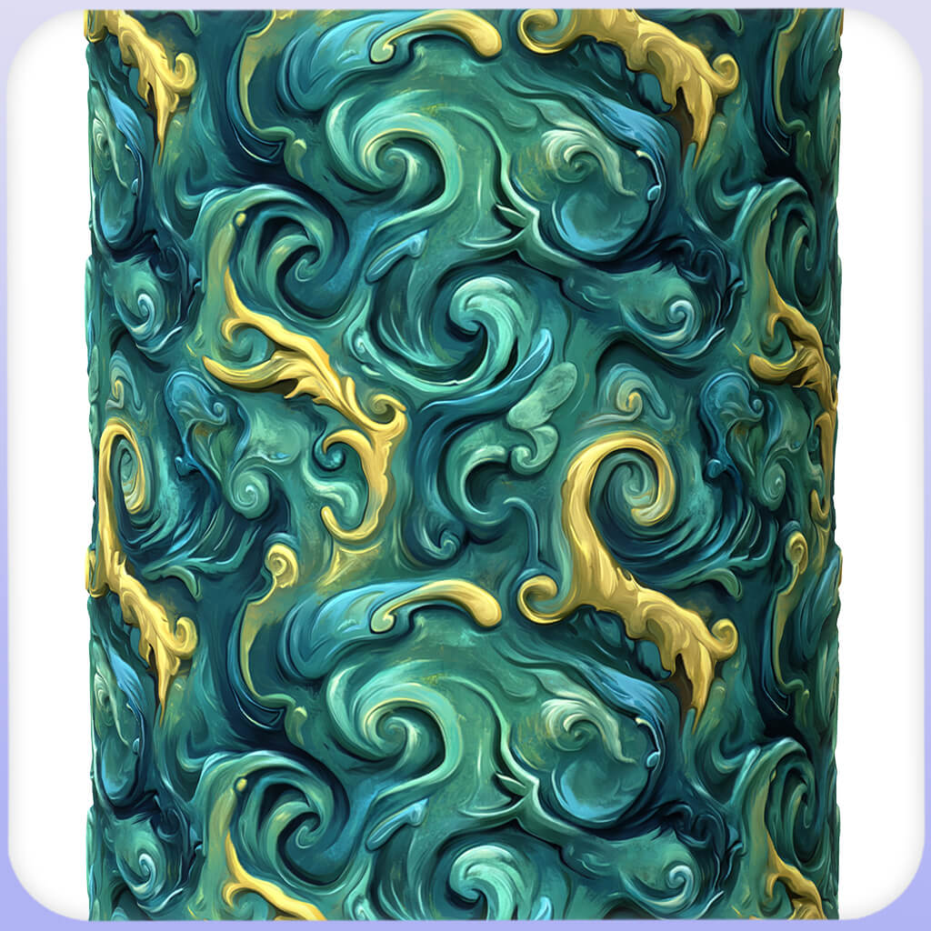 Stylized Water Seamless Texture by zames1992d