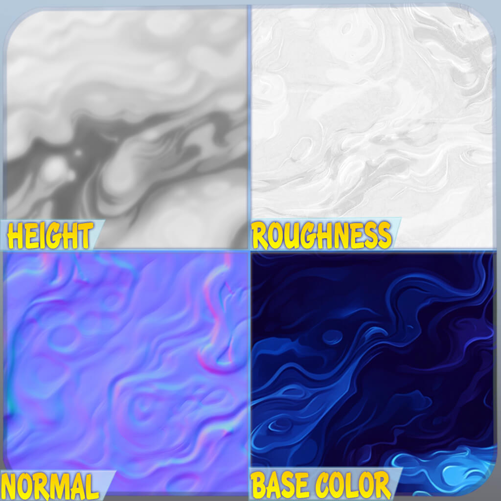 Stylized Water Seamless Texture by zames1992d