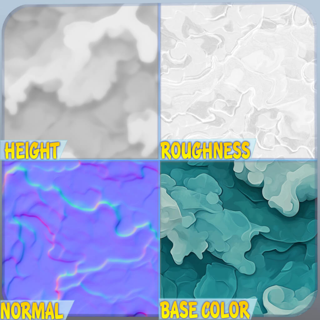 Stylized Water Seamless Texture by zames1992d