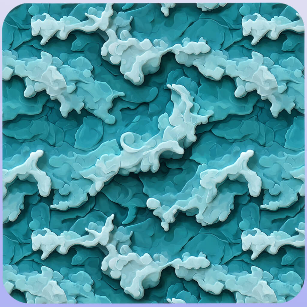 Stylized Water Seamless Texture by zames1992d