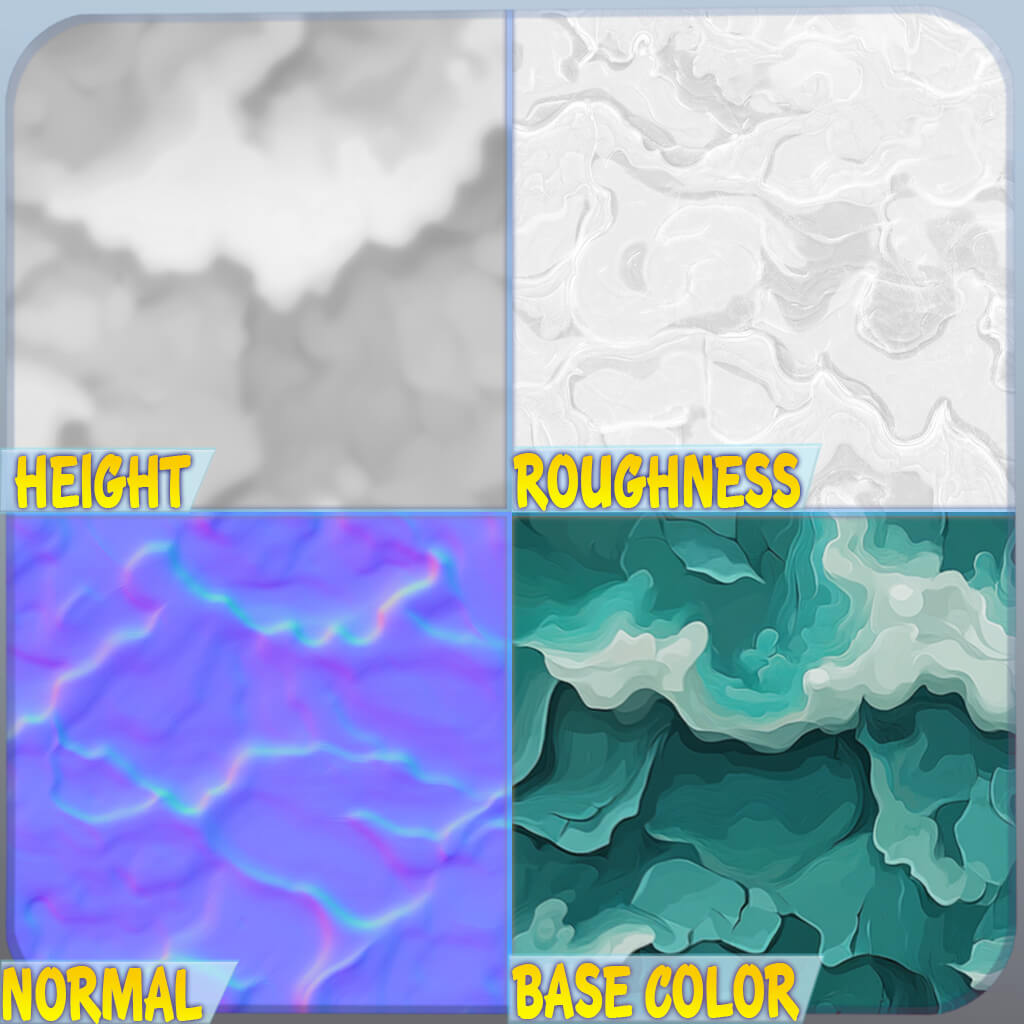 Stylized Water Seamless Texture by zames1992d
