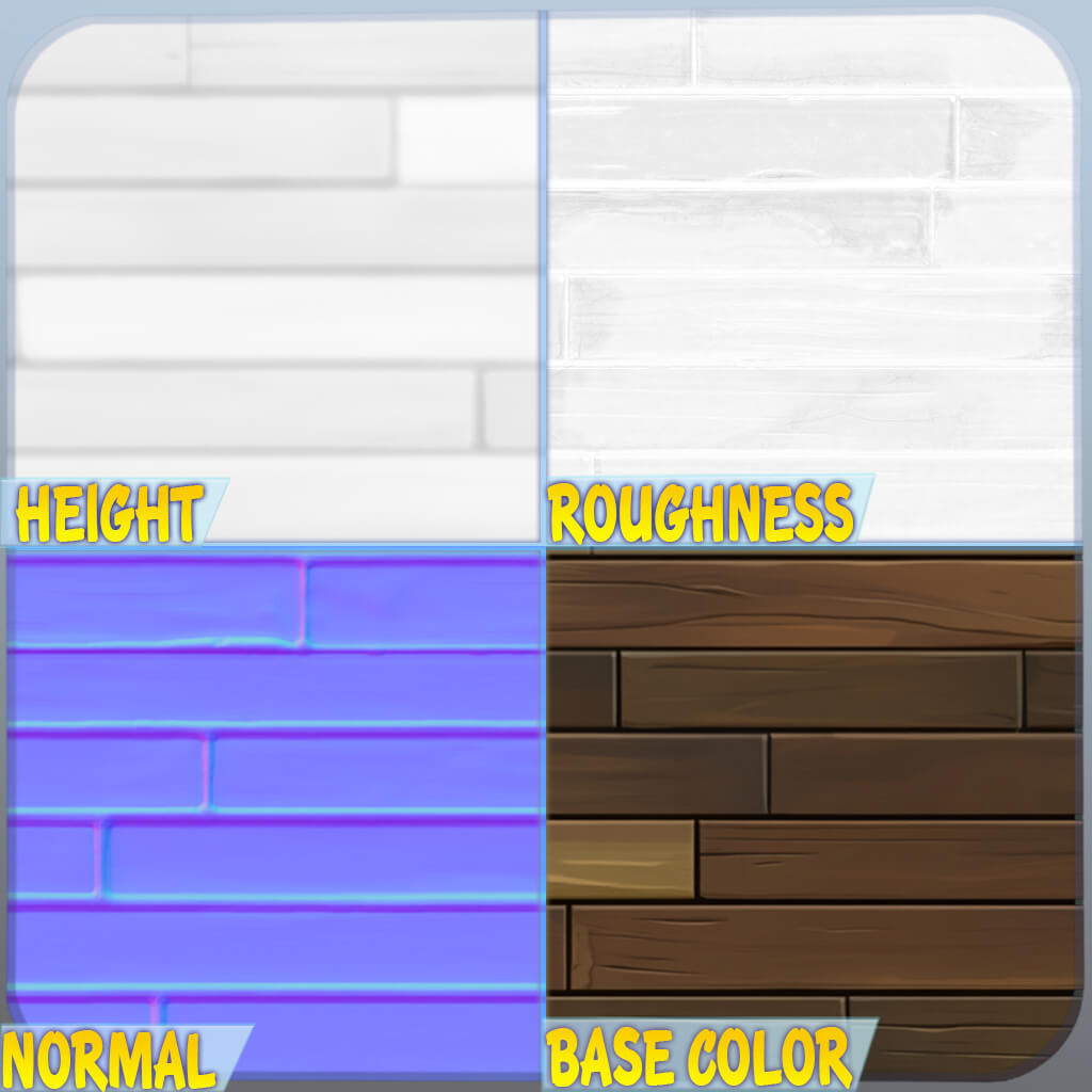 Stylized Wood Floor Seamless Texture by zames1992d