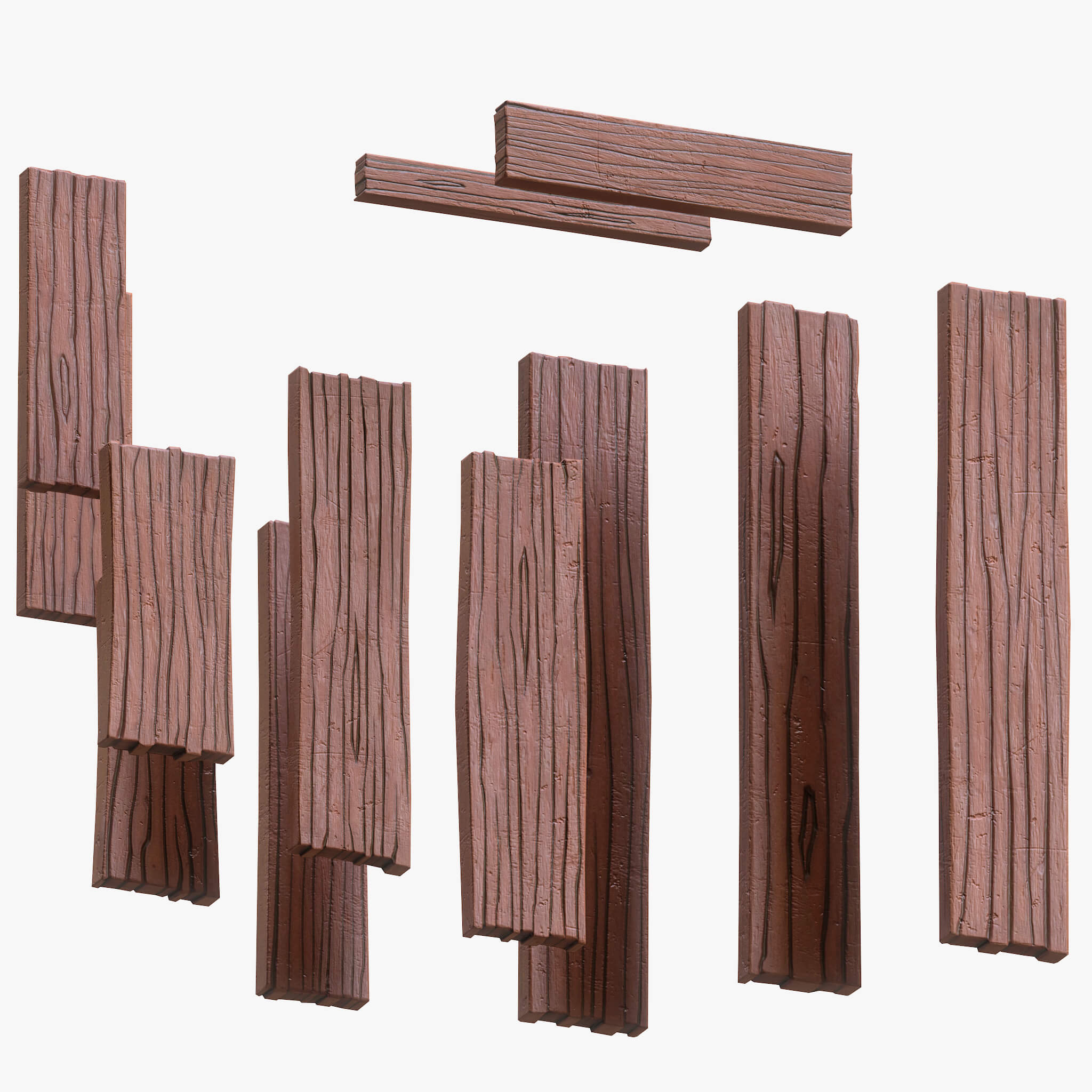 Stylized Wood Plank - 3D Model by zames1992d