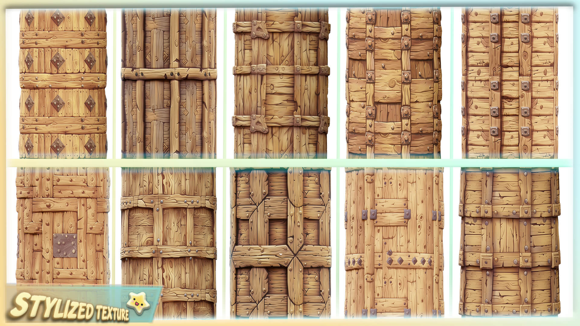 Stylized Wood Seamless Texture Pack by zames1992d