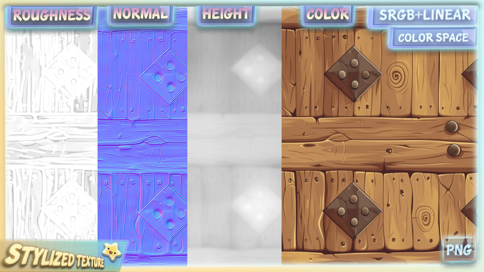 Stylized Wood Seamless Texture Pack by zames1992d