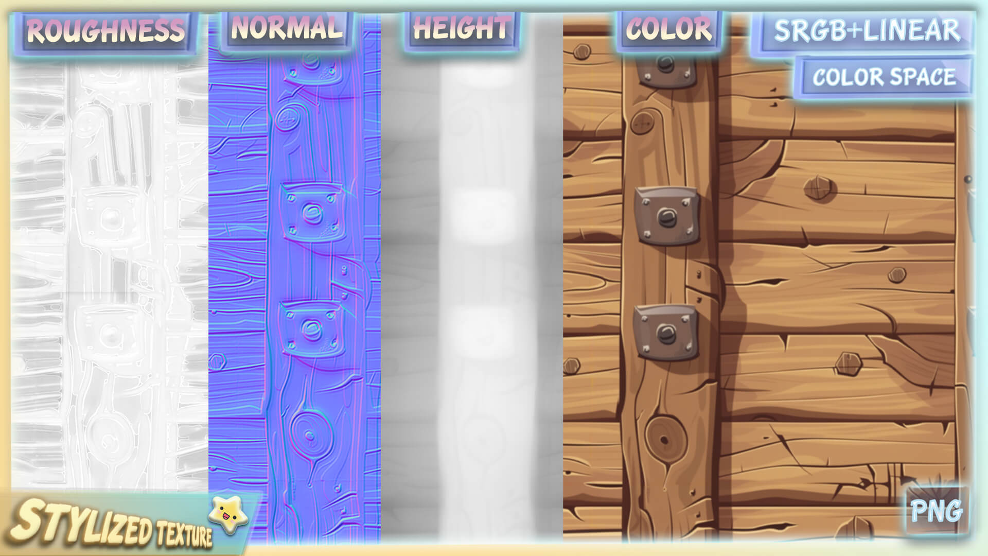Stylized Wood Seamless Texture Pack by zames1992d