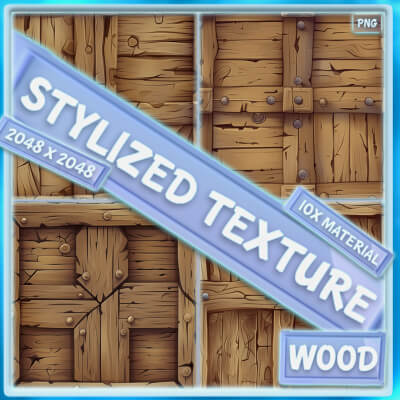 Stylized Wood Seamless Texture Pack by zames1992d