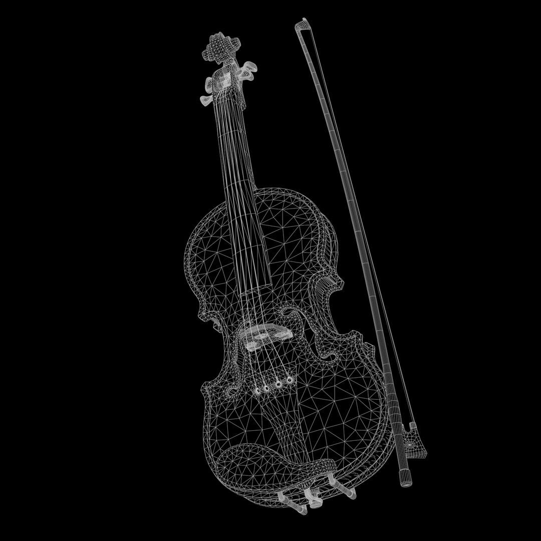 Stylized Wood Violin - 3D Model by zames1992d