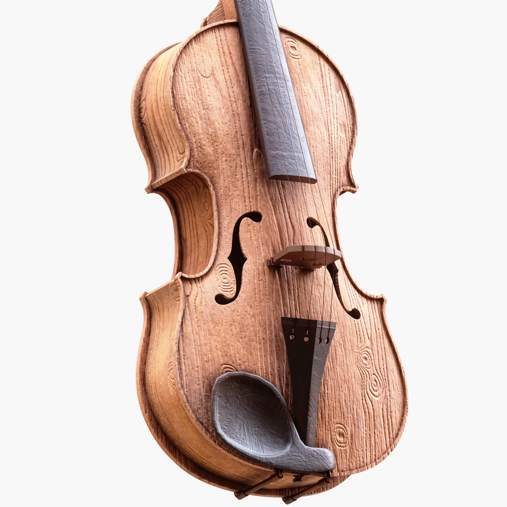 Violin Fiddle Wood - 3D Model by zames1992d