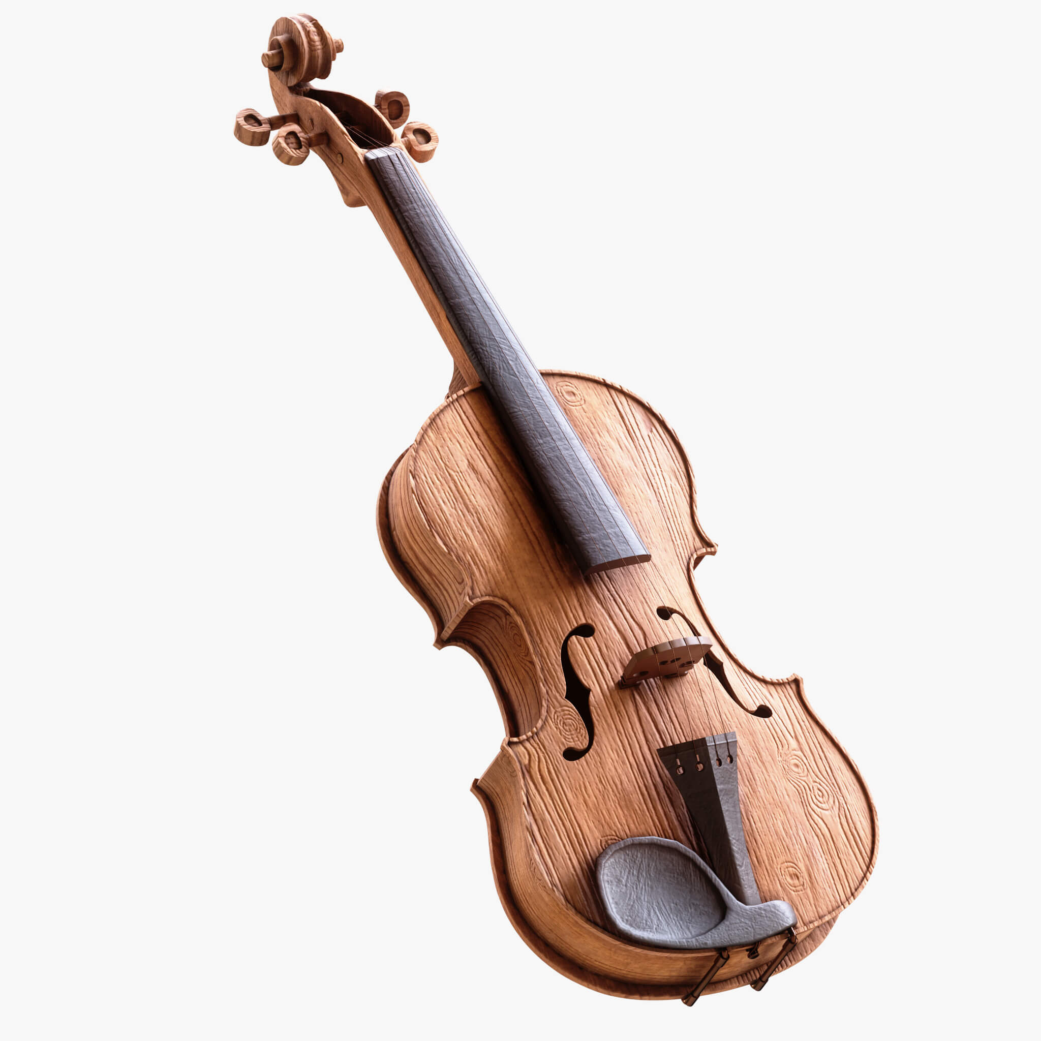 Violin Fiddle Wood - 3D Model by zames1992d