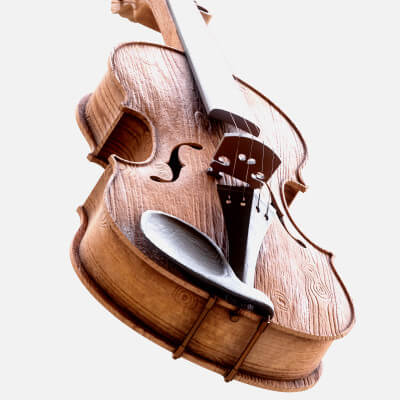 Violin Fiddle Wood - 3D Model by zames1992d