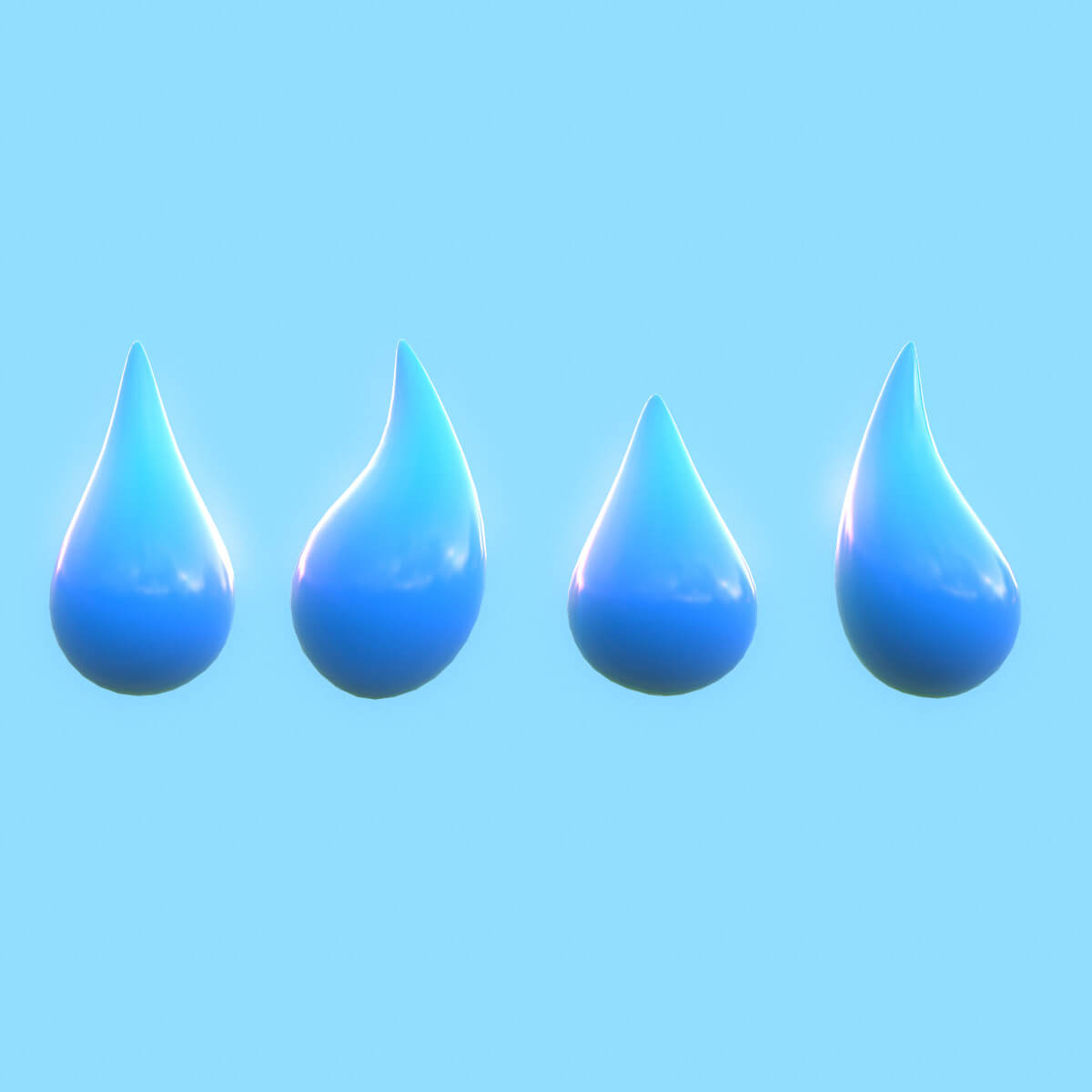 Water Drop Stylized - 3D Model by zames1992d