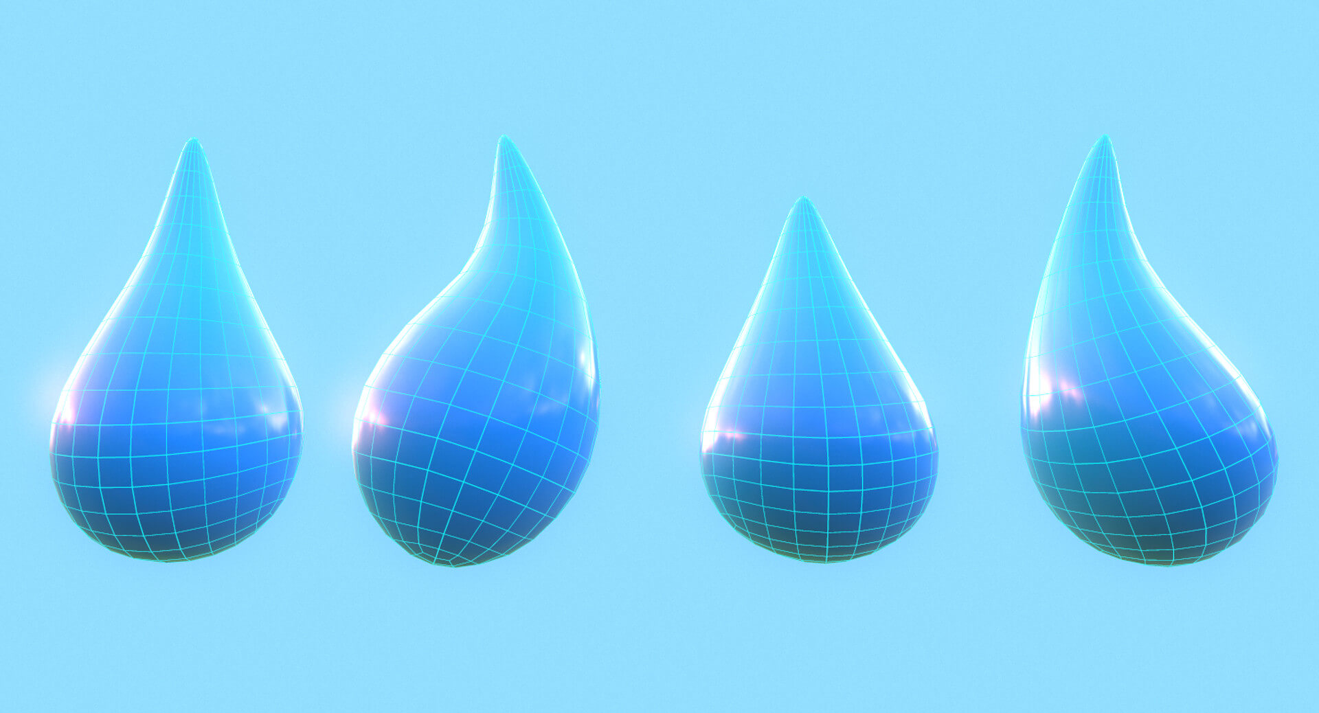 Water Drop Stylized - 3D Model by zames1992d