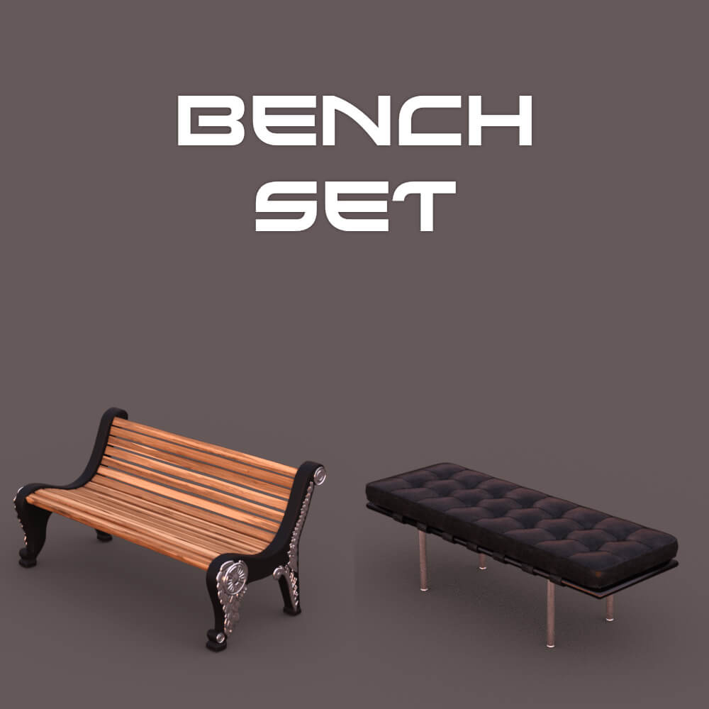 Bench Set For Daz Studio by zamods