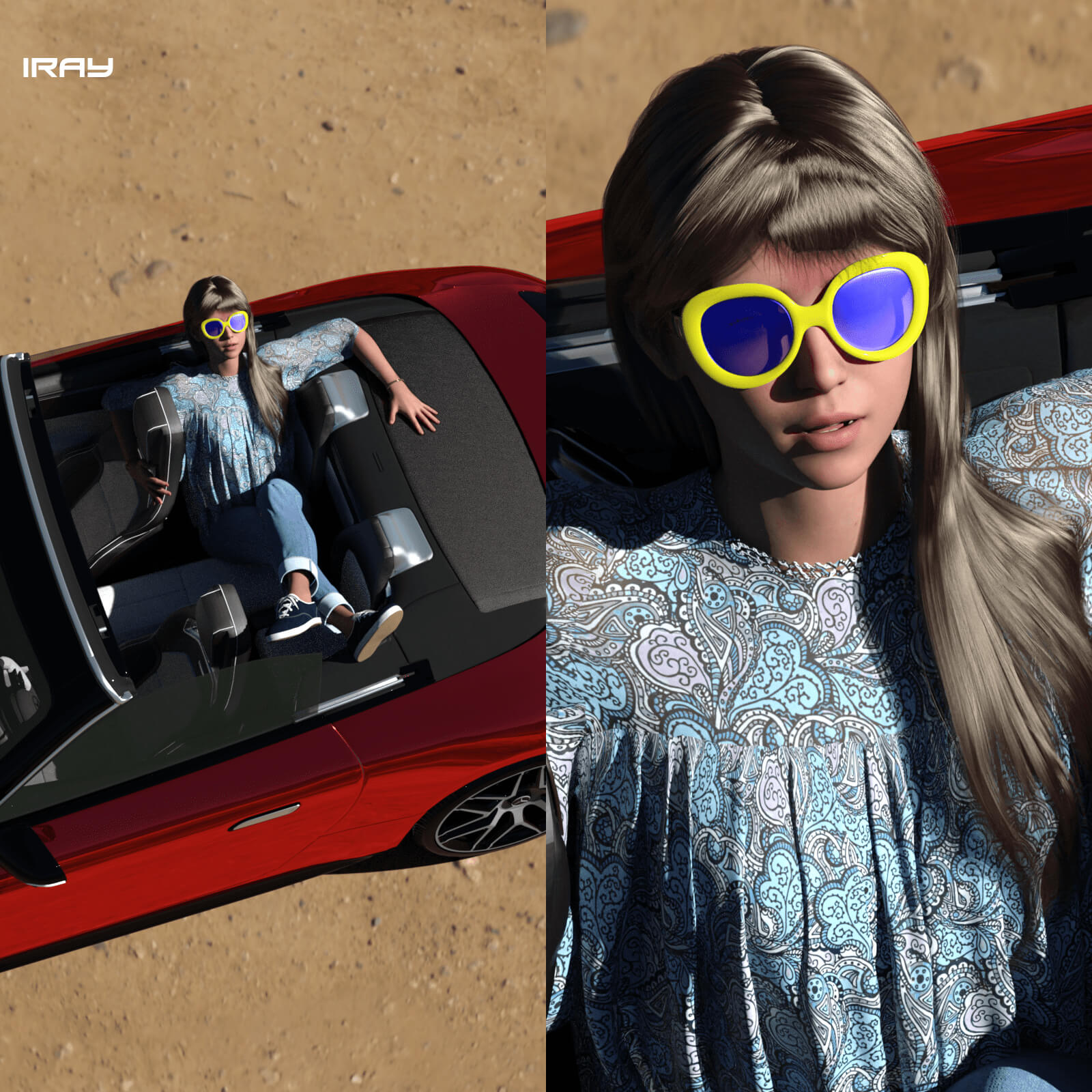 Caty Sunglasses for Genesis 9, 8, 8.1, 3, 2, 1 Unisex - Daz Content by ...