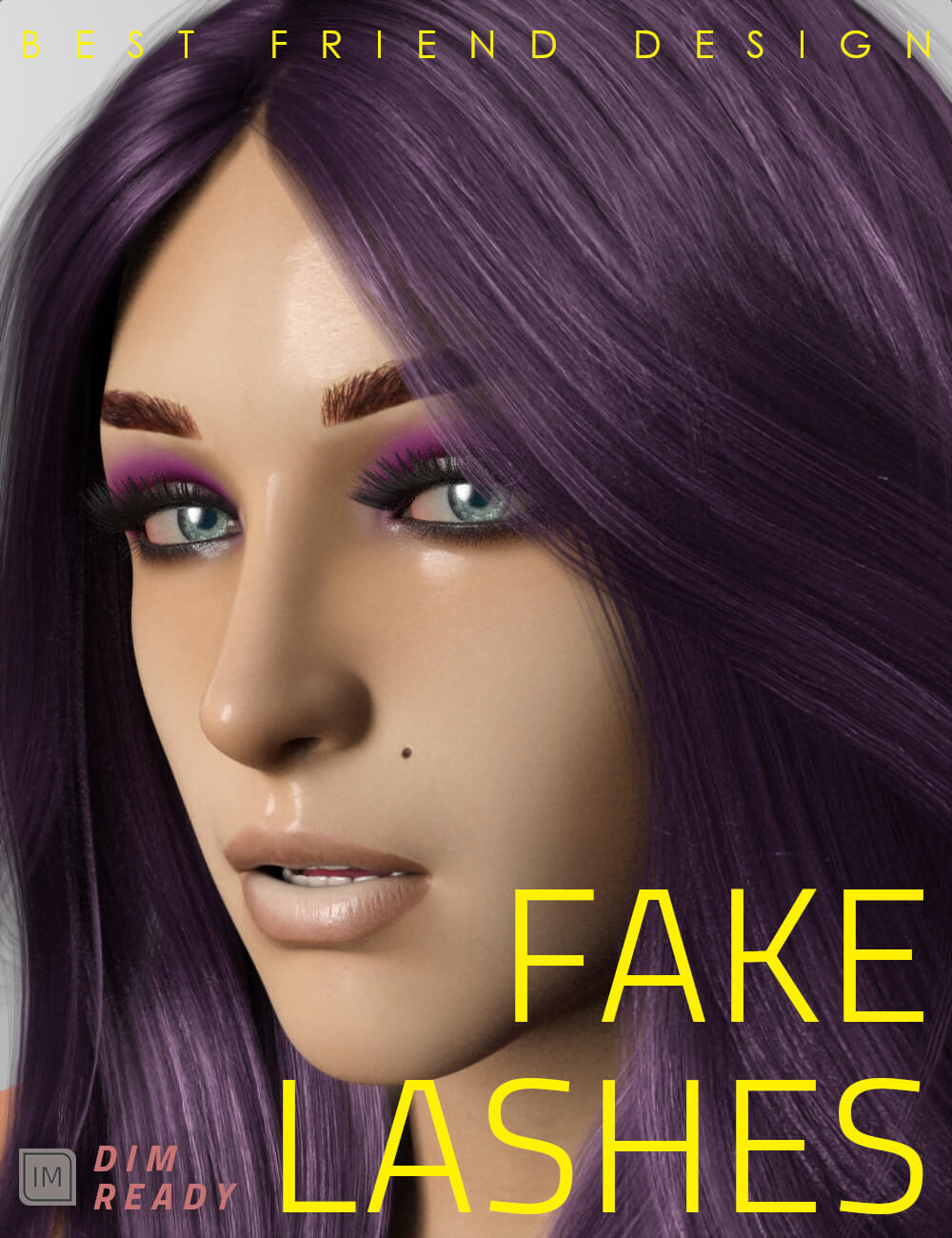 Unisex Fake Eye Lashes Material Pack for Genesis 8.1, 8, 3 - Daz Content by zamods