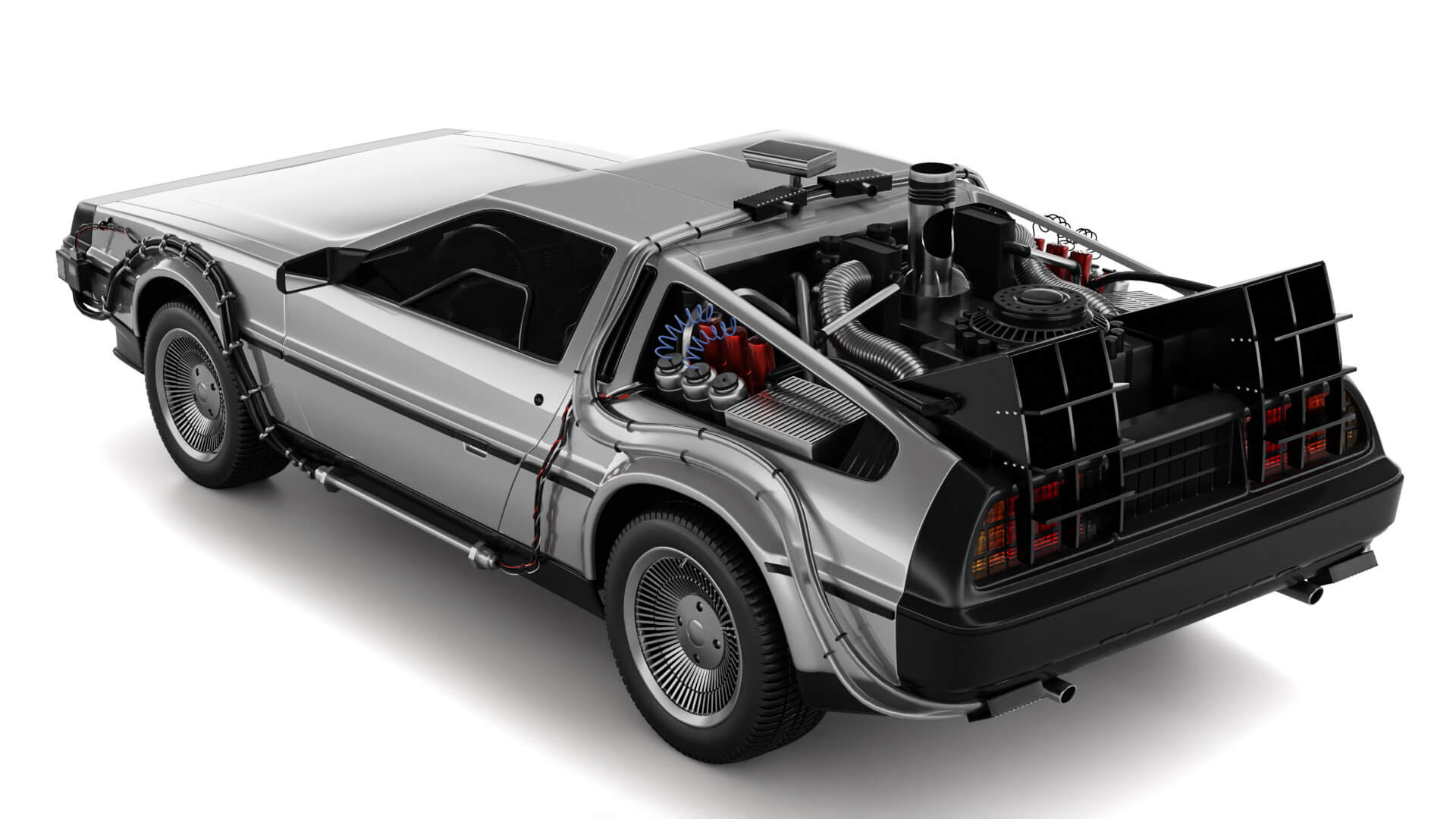 DeLorean Back To The Future - 3D Model by zampvers