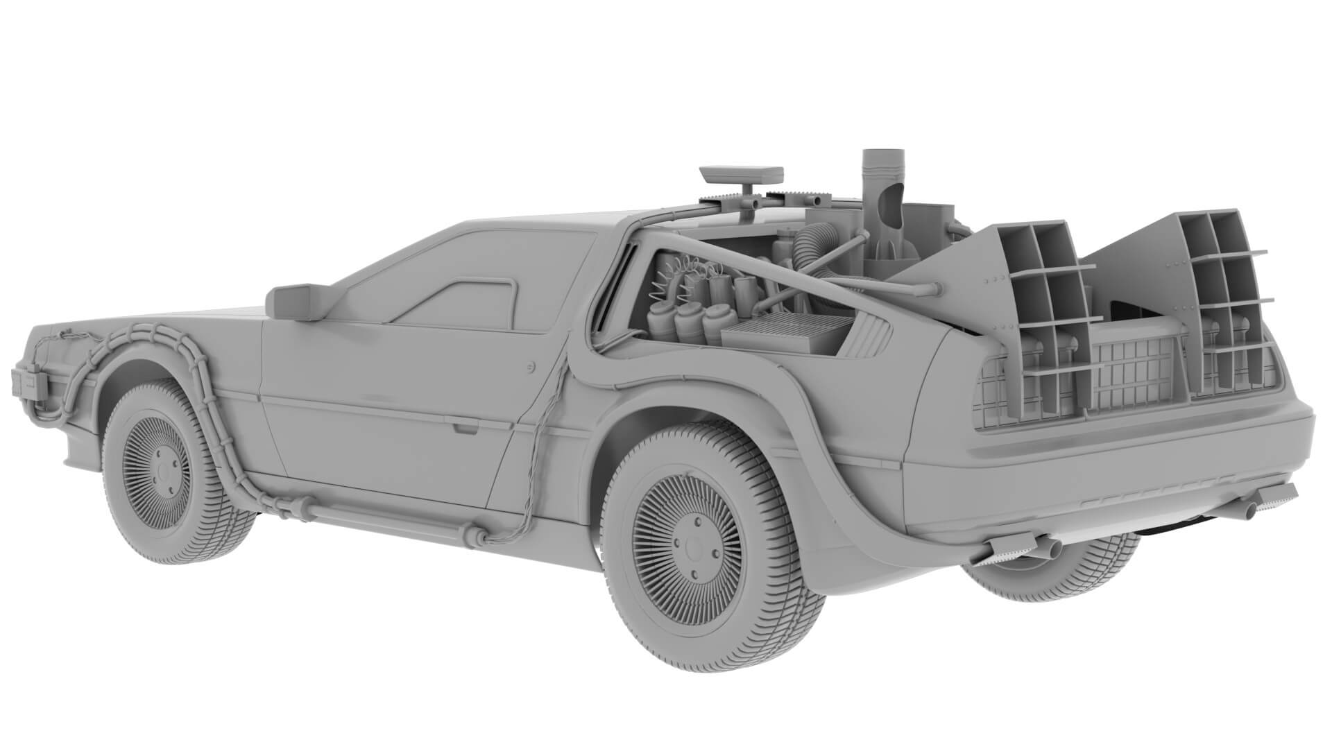 DeLorean Back To The Future - 3D Model by zampvers