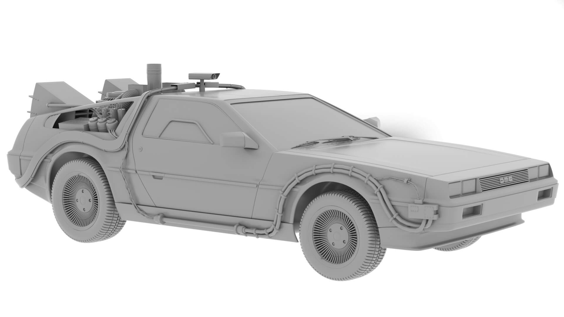 DeLorean Back To The Future - 3D Model by zampvers