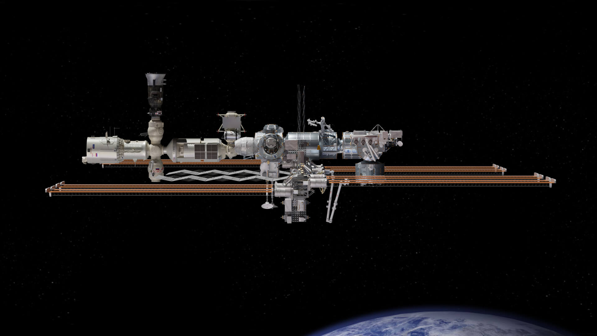 NASA International Space Station - 3D Model by zampvers