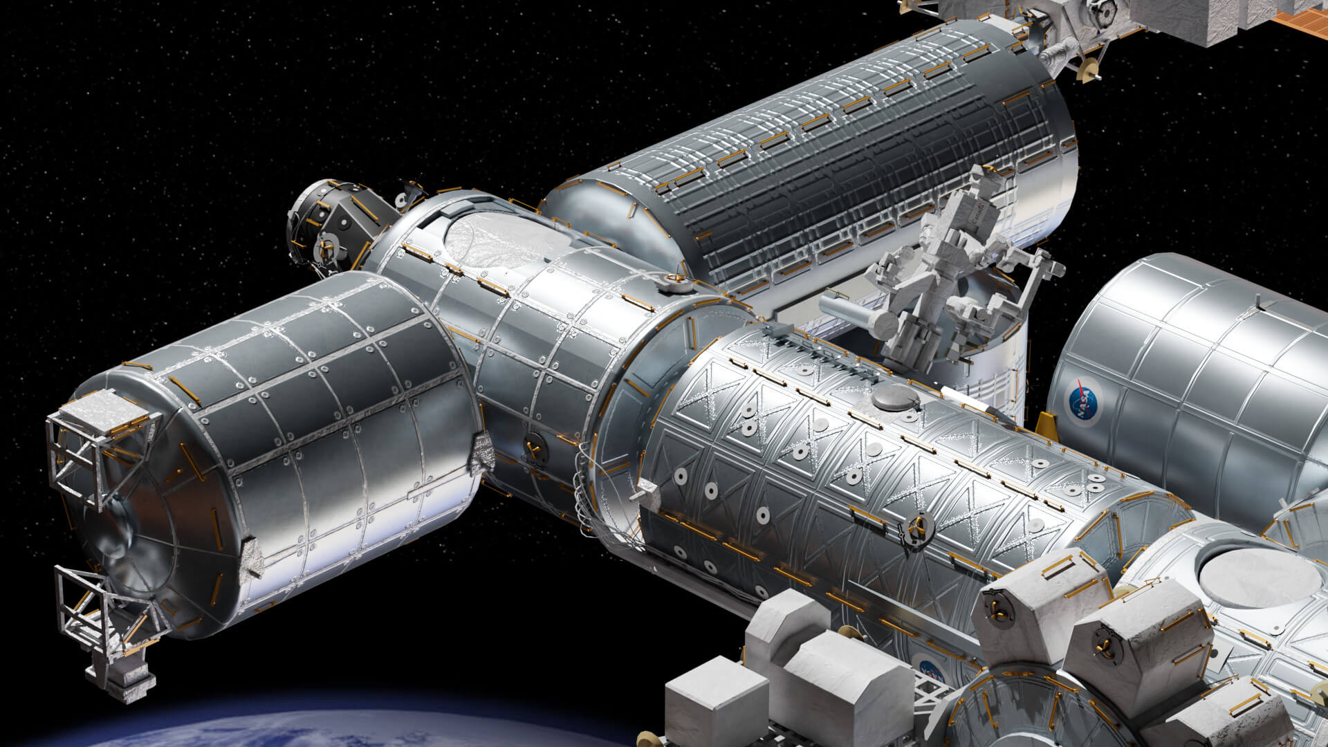 NASA International Space Station - 3D Model by zampvers