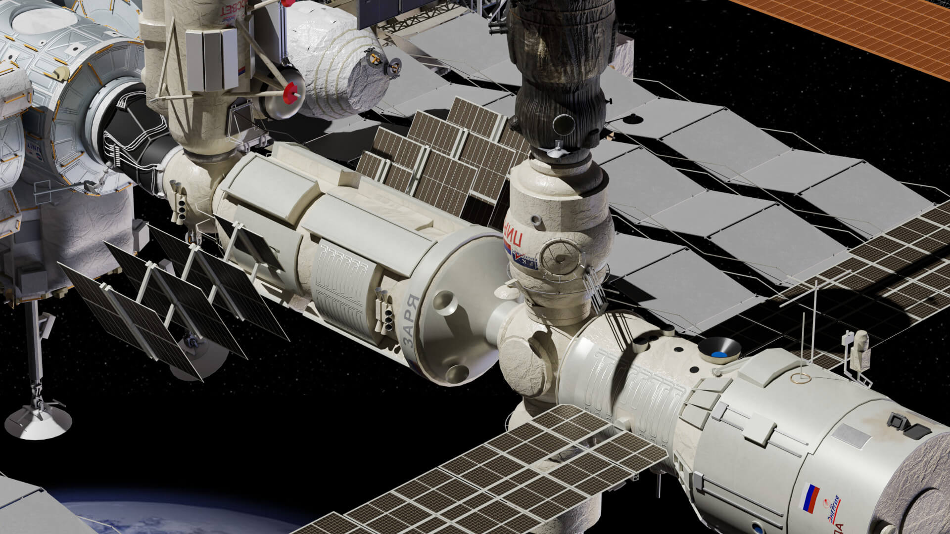 NASA International Space Station - 3D Model by zampvers