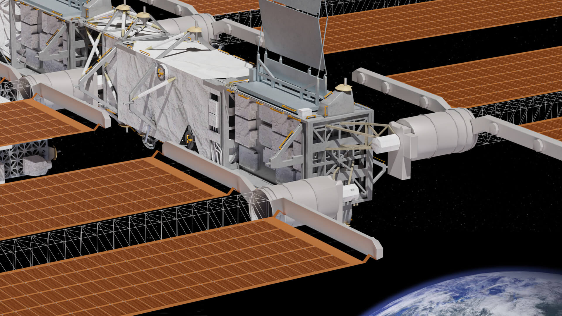 NASA International Space Station - 3D Model by zampvers