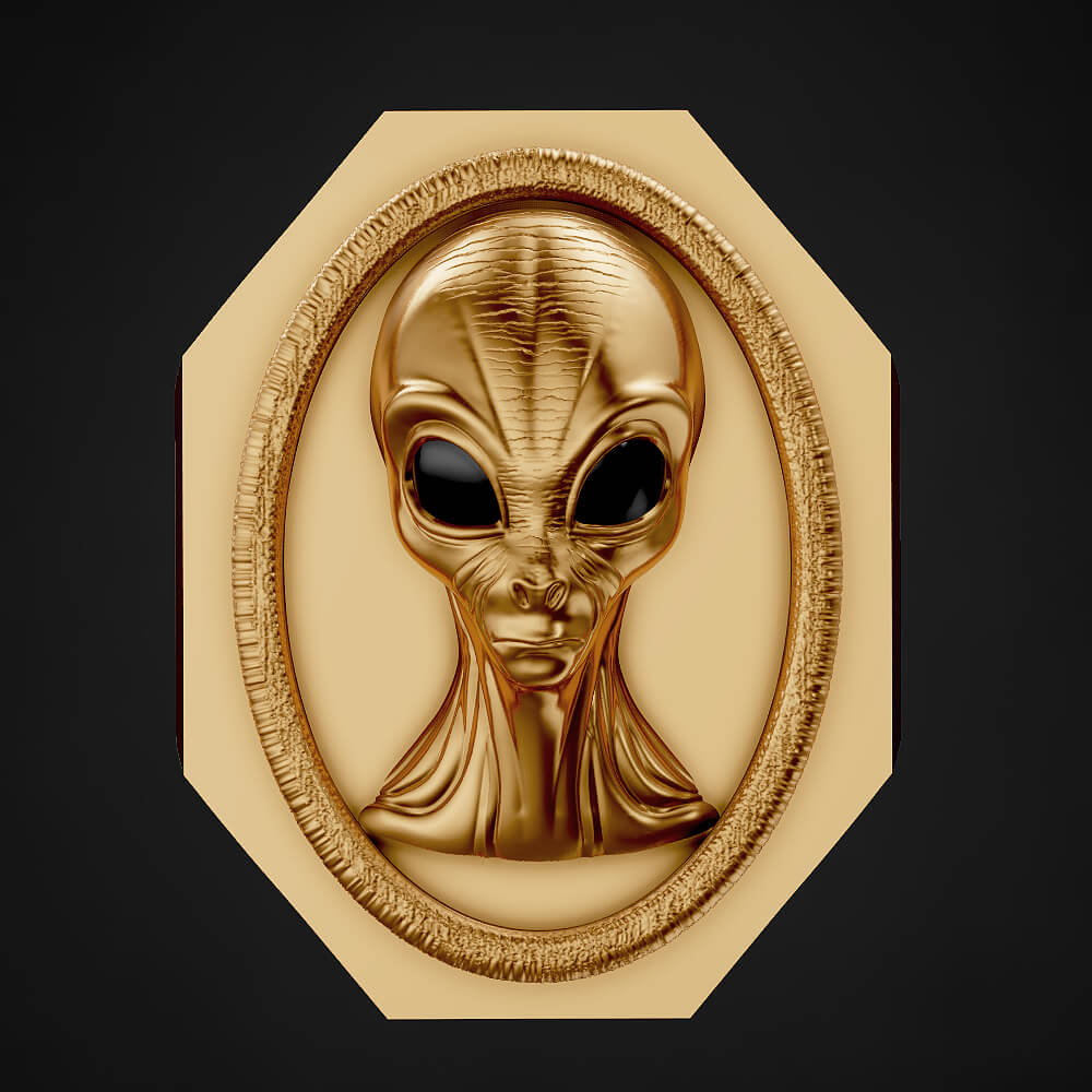 Alien MAN Ring - 3D Model by ZaraHM